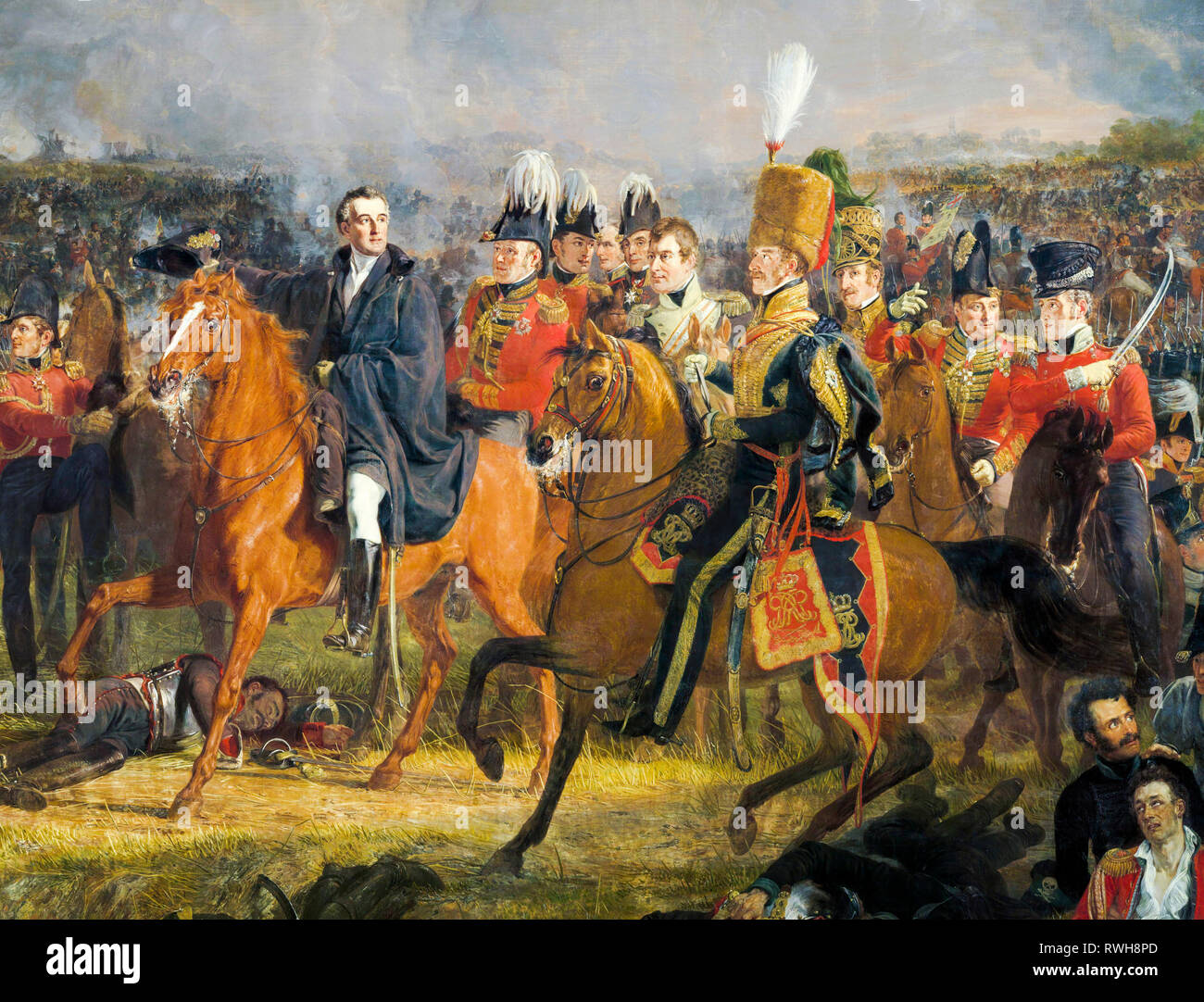 Battle of waterloo painting Banque de photographies et d’images à haute ...