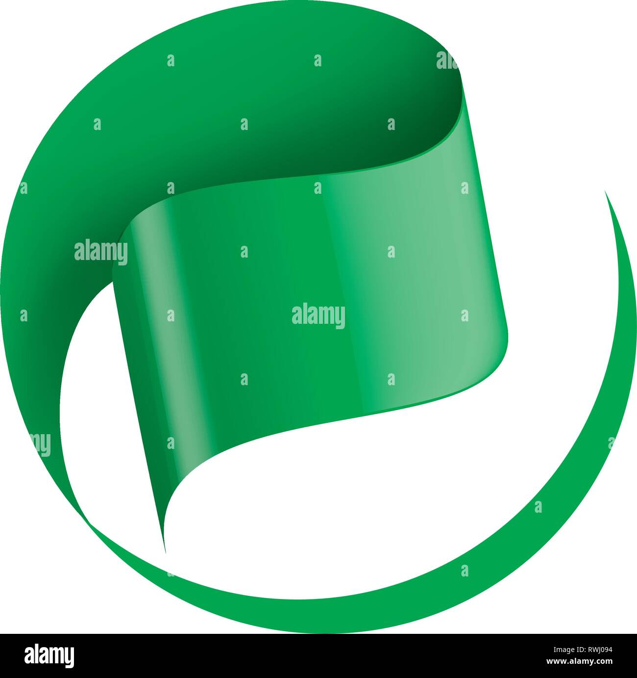 Drapeau vert battant Banque d'images vectorielles - Alamy
