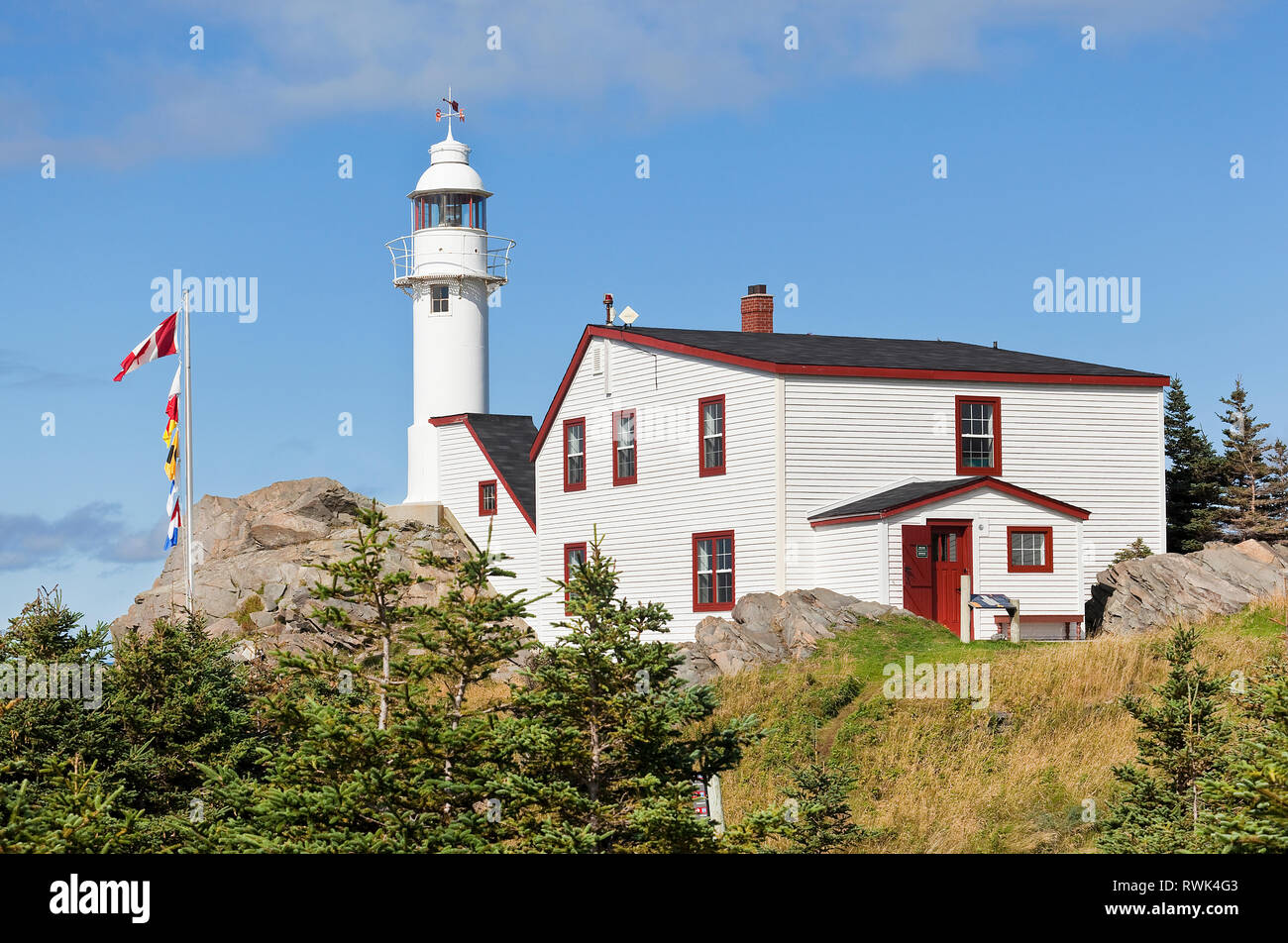 Phare canada drapeau terre neuve Banque de photographies et d’images à ...