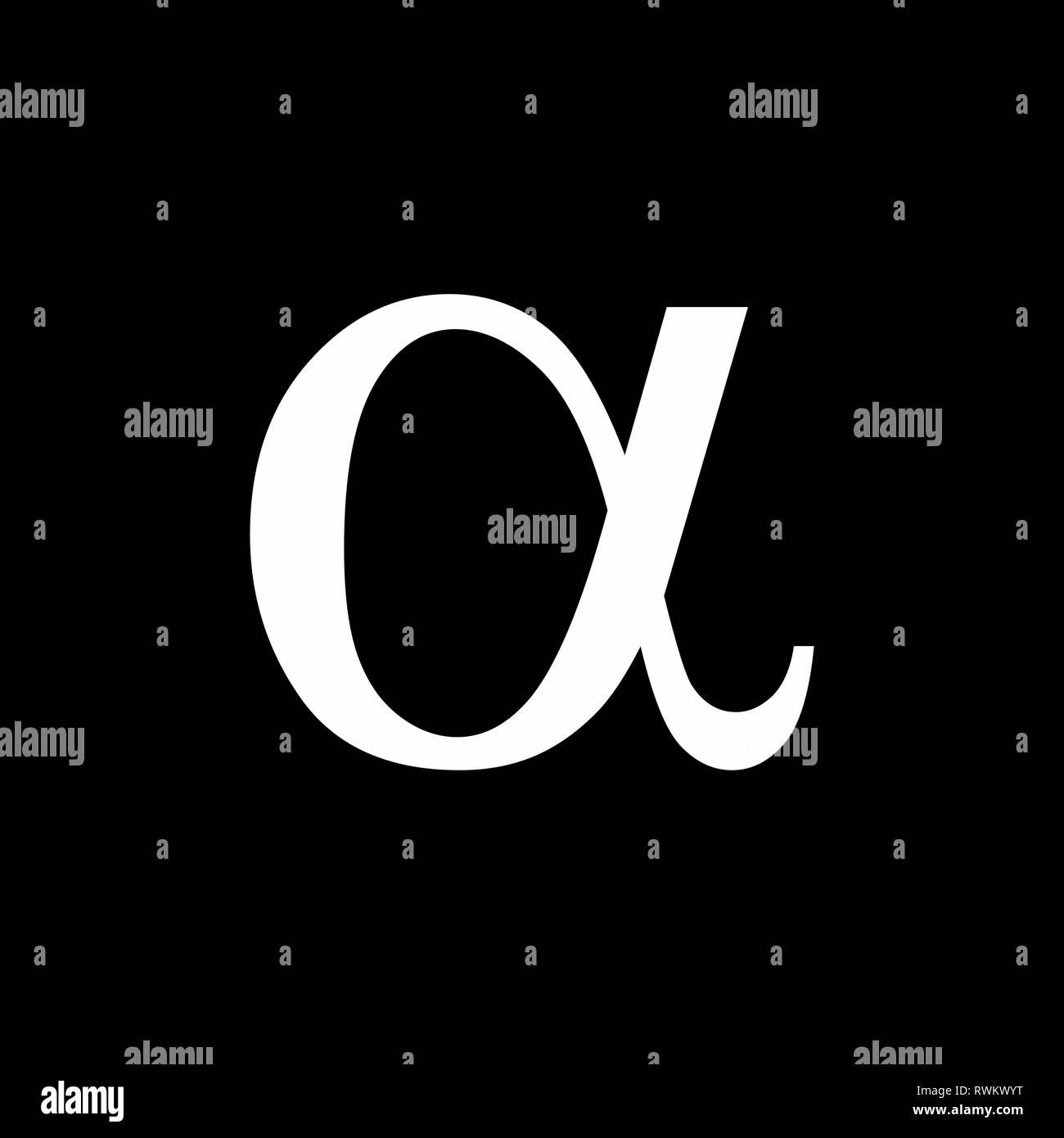 Logo aleph alpha Banque d'images noir et blanc - Alamy