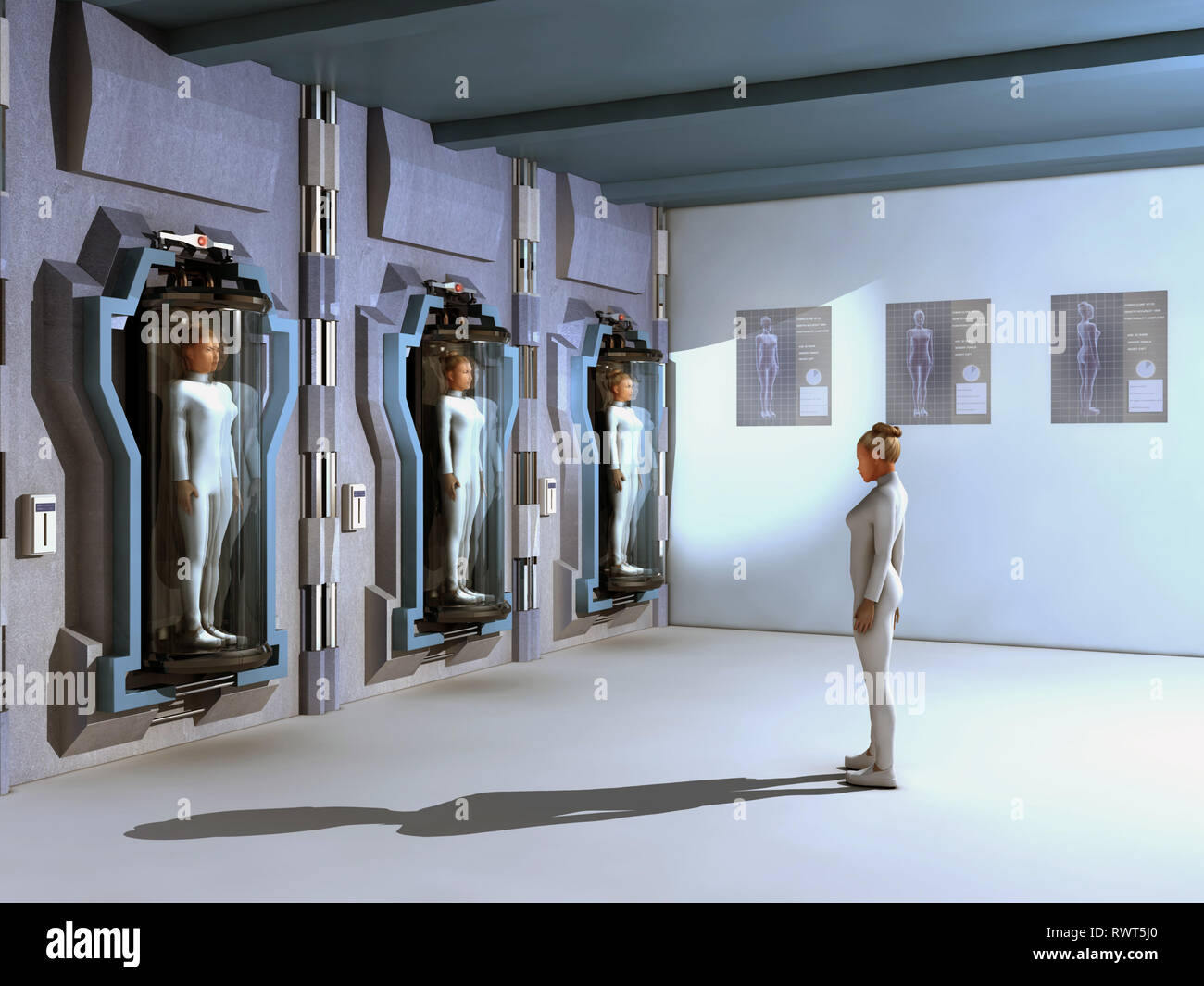 Clone Cloning Woman Banque d'image et photos - Alamy