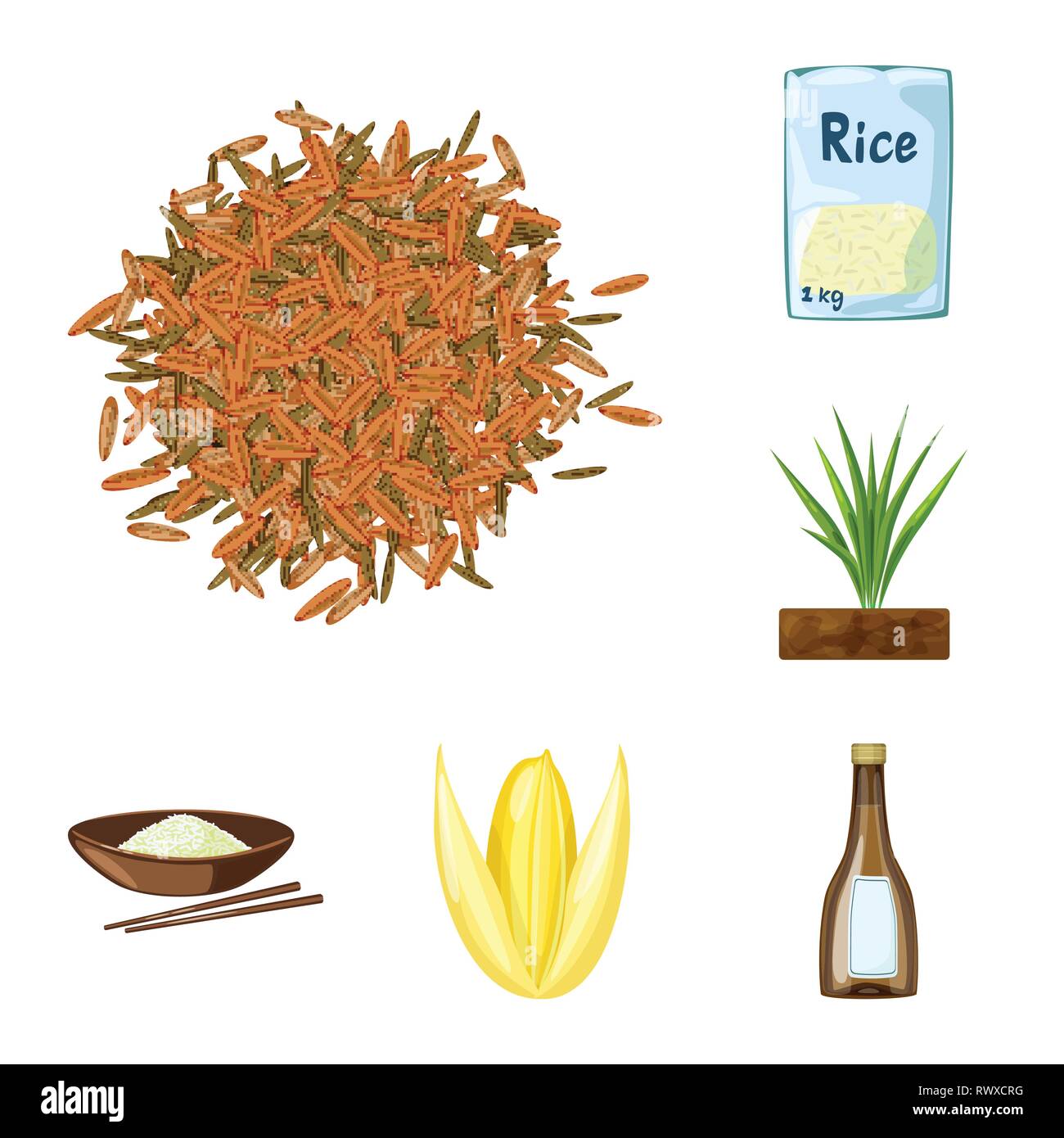 ,Grain,paquet,plaque,de la panicule de riz,sauce soja,céréales,Non ...