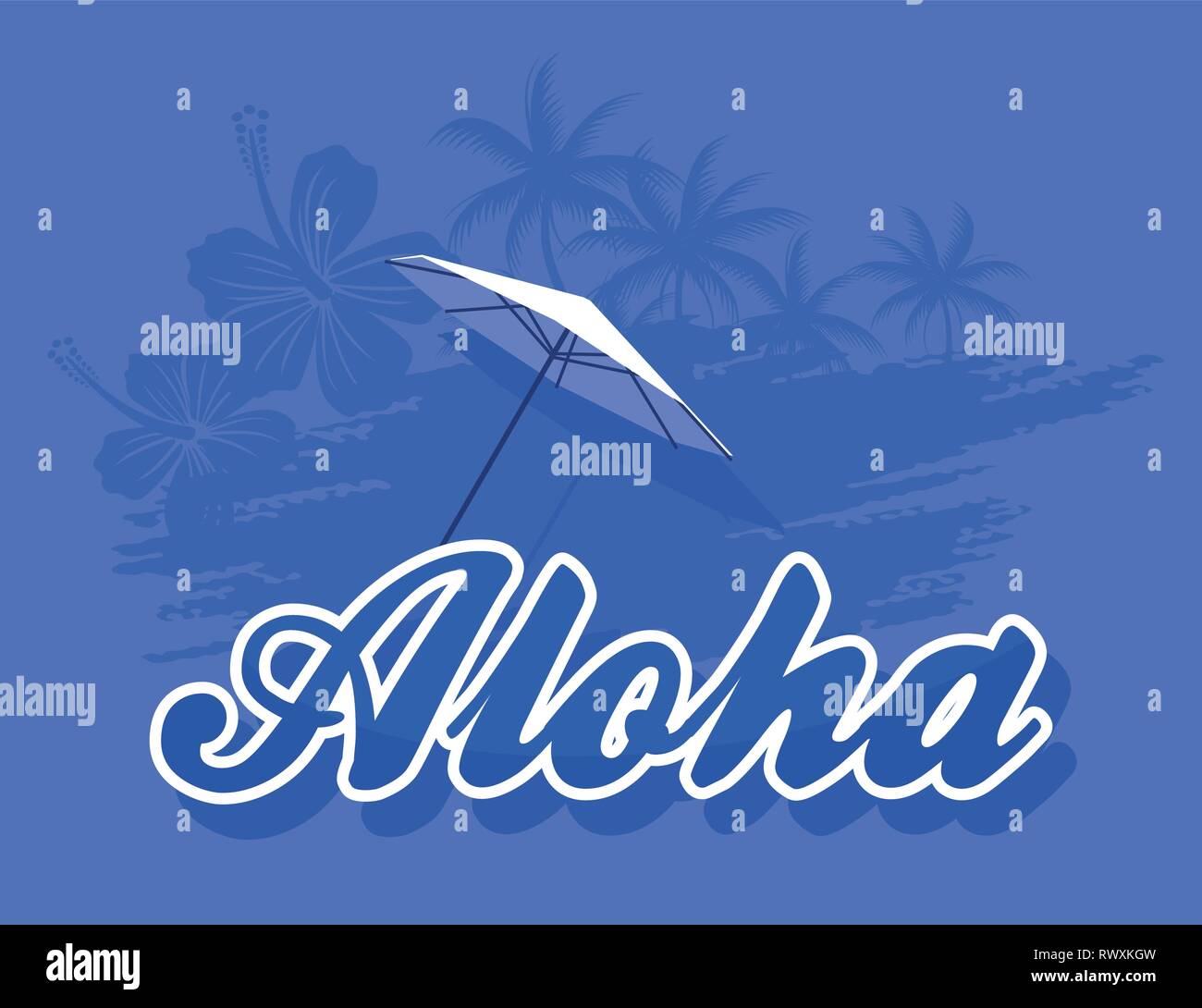 Aloha hawaii vector vectors Banque de photographies et d’images à haute ...