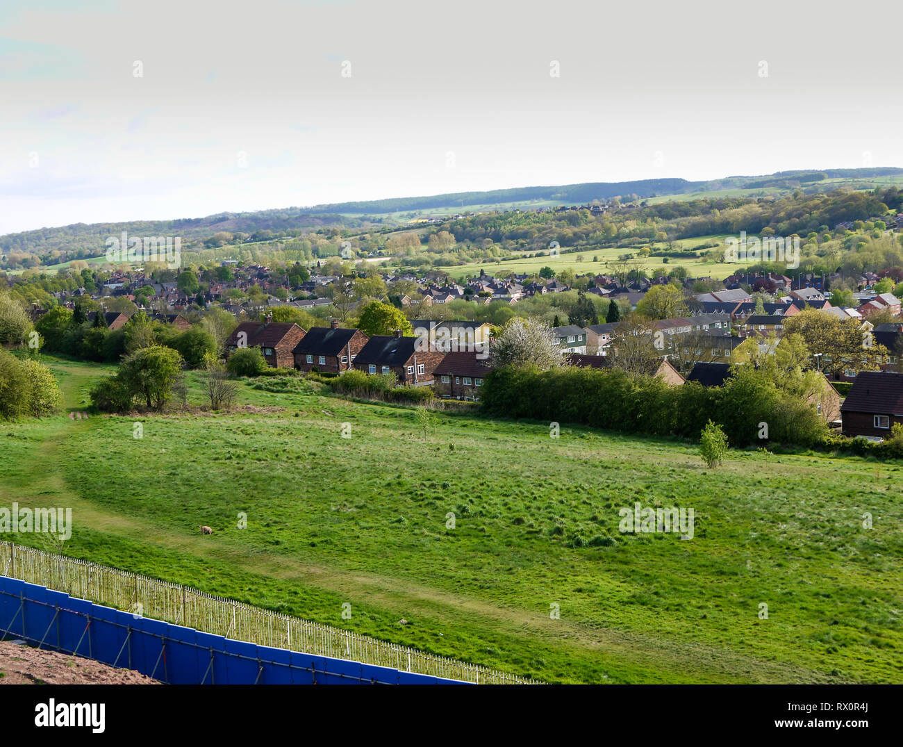 Vue depuis le toit du Thistley Hough Academy, Penkhull, Stoke-on-Trent ...