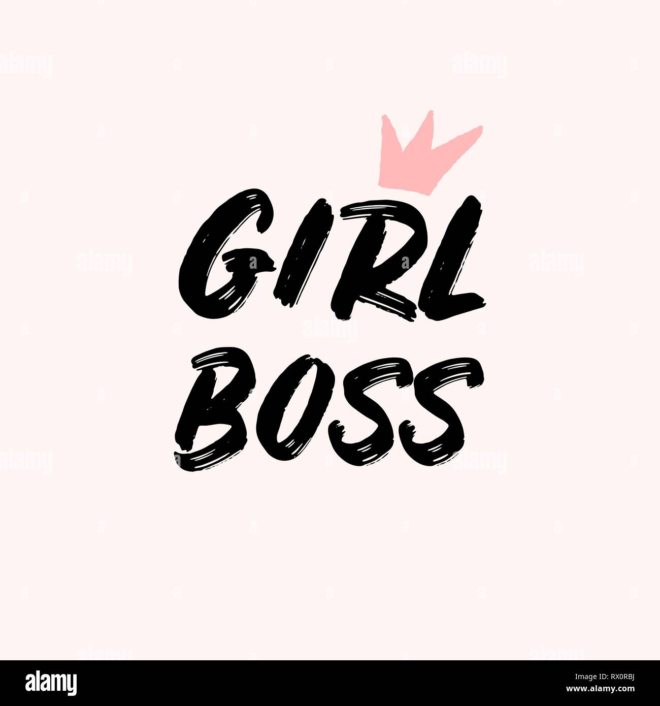 Girl boss inspirational quote poster Banque de photographies et d ...