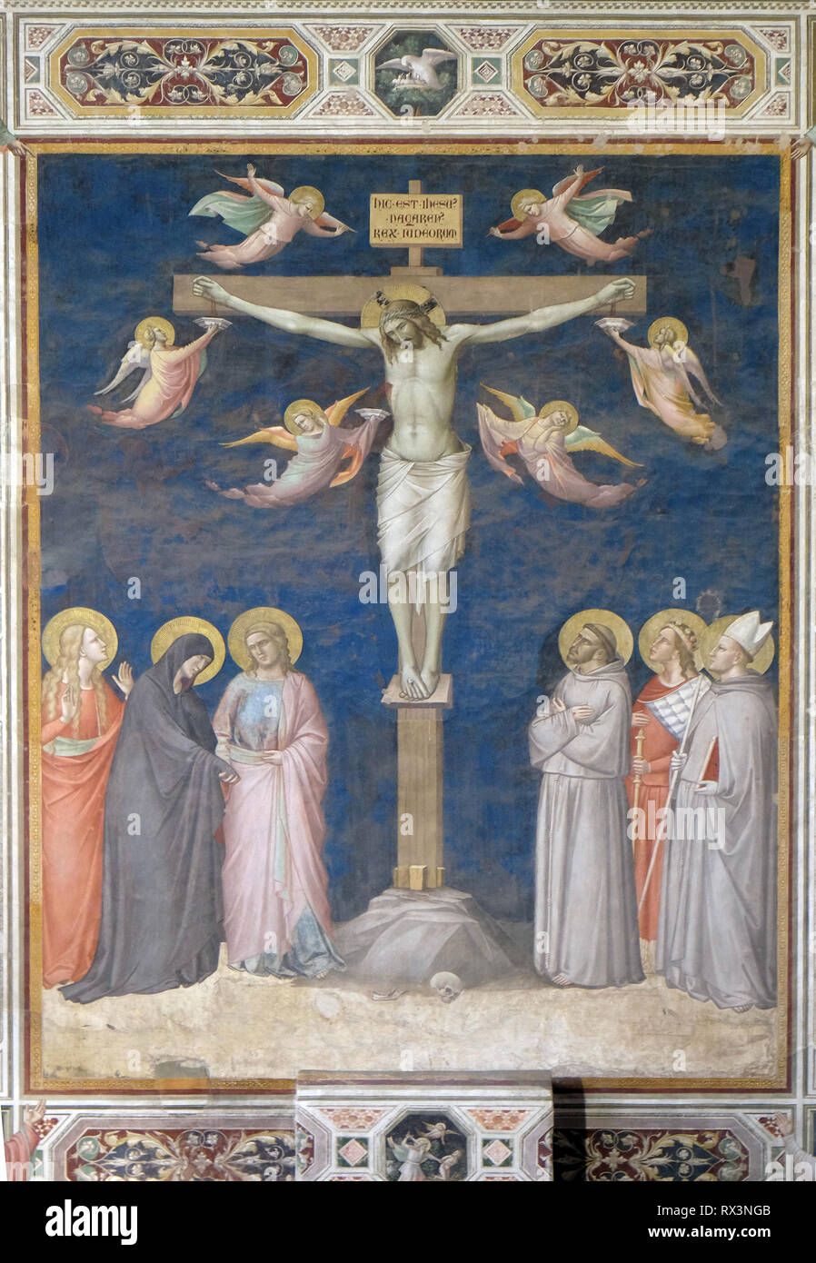 Crucifixion, fresque de Taddeo Gaddi, sacristie de la Basilique Santa ...