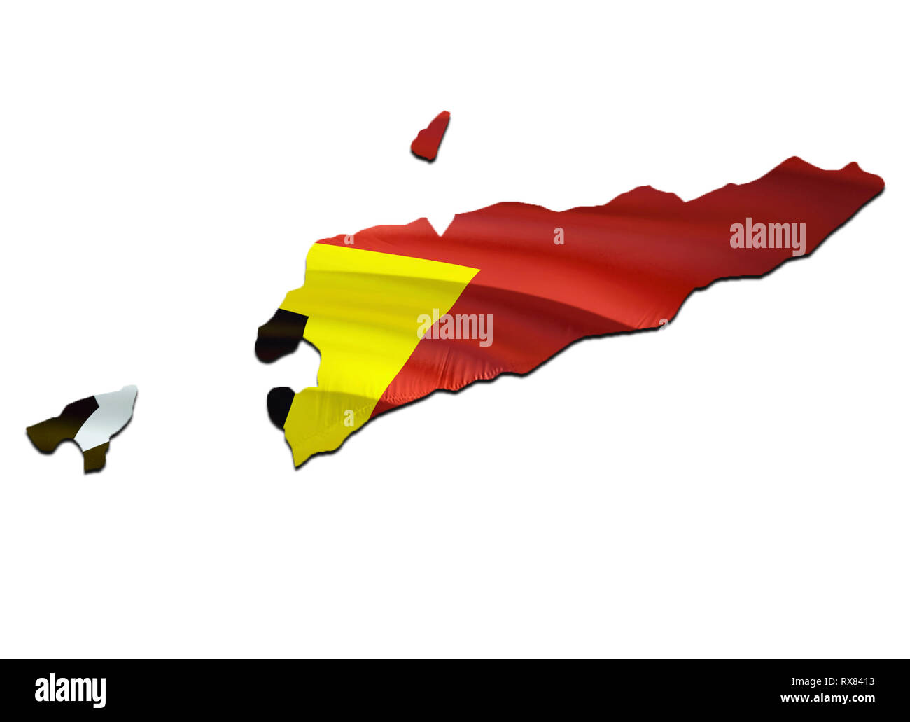 Site sur le Timor oriental Waving Flag. Le rendu 3D le Timor oriental ...