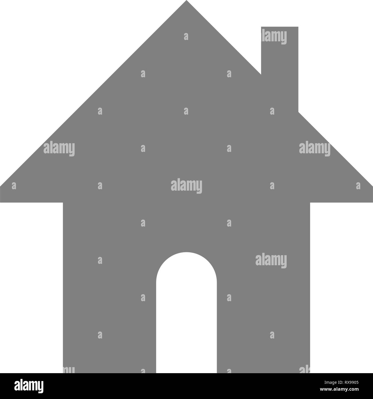Accueil - l'icône symbole simple gris, isolé - vector illustration ...