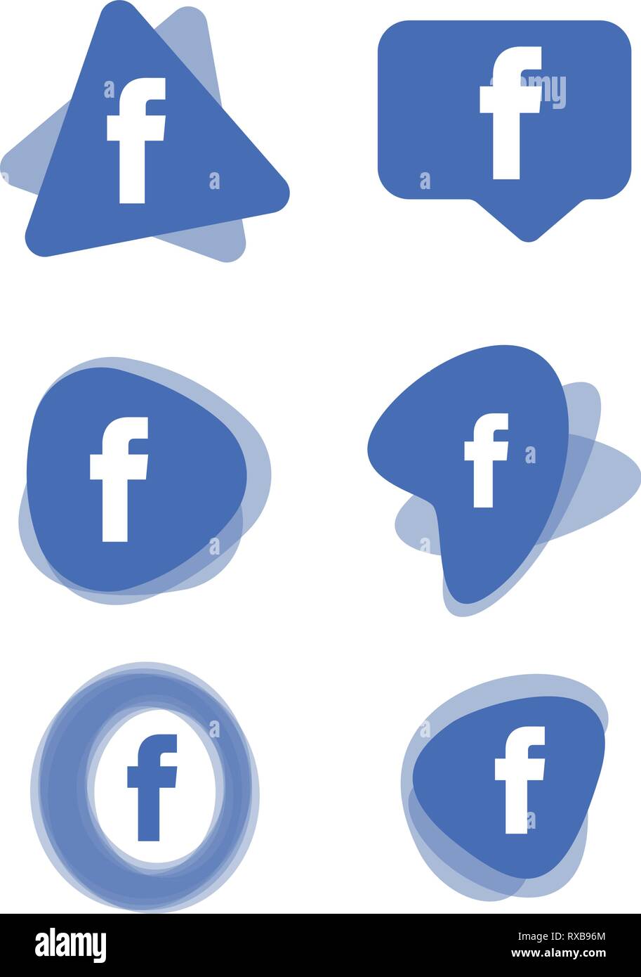 Facebook Social media icons set Vector Illustrator Logo historique ...