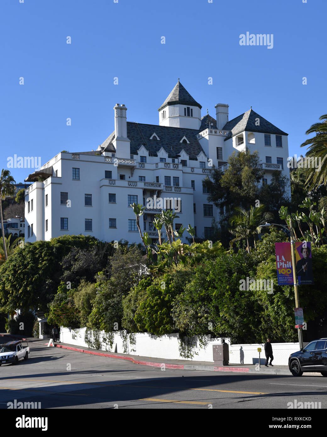 Le Chateau Marmont Hotel le jour de l'An, un célèbre quartier de la vue ...