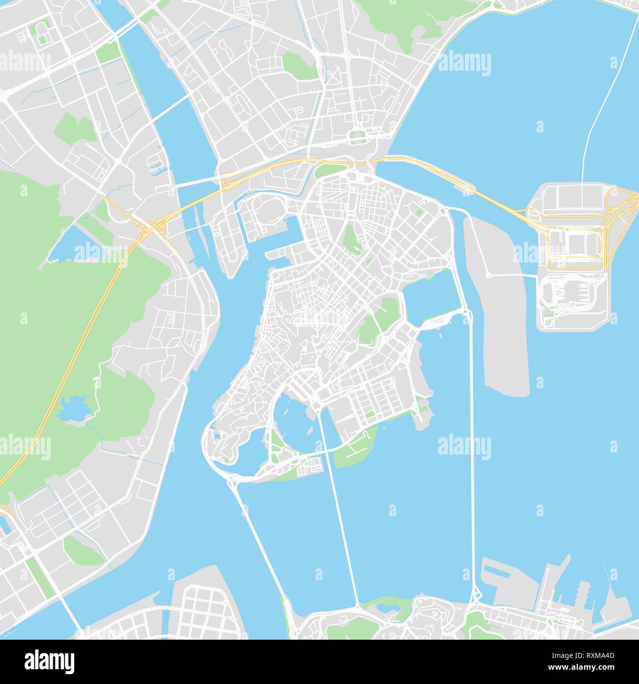 Le centre-ville de carte vectorielle de Macau, Macao. Cette carte ...