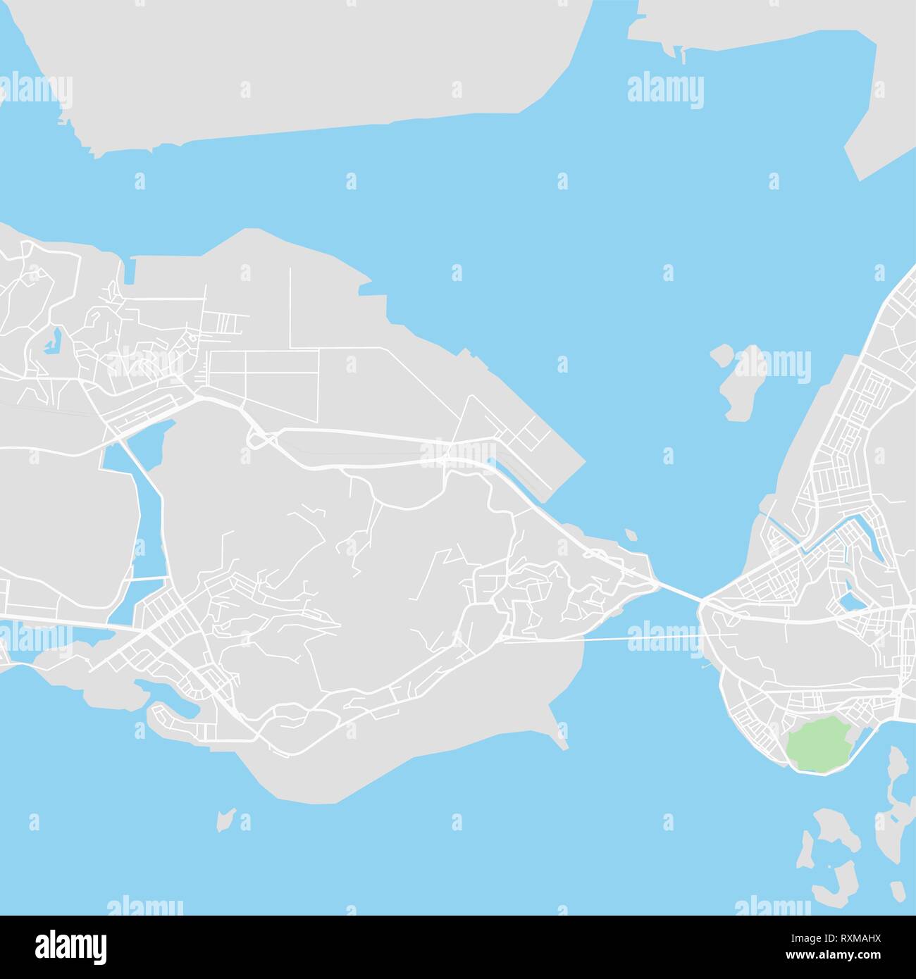 Carte vectorielle du centre-ville de Ha Long, Vietnam. Cette carte ...