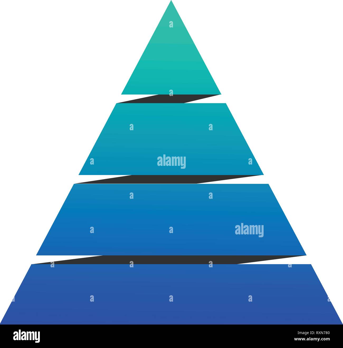 Pyramide à quatre éléments, Vector illustration isolé Image Vectorielle ...