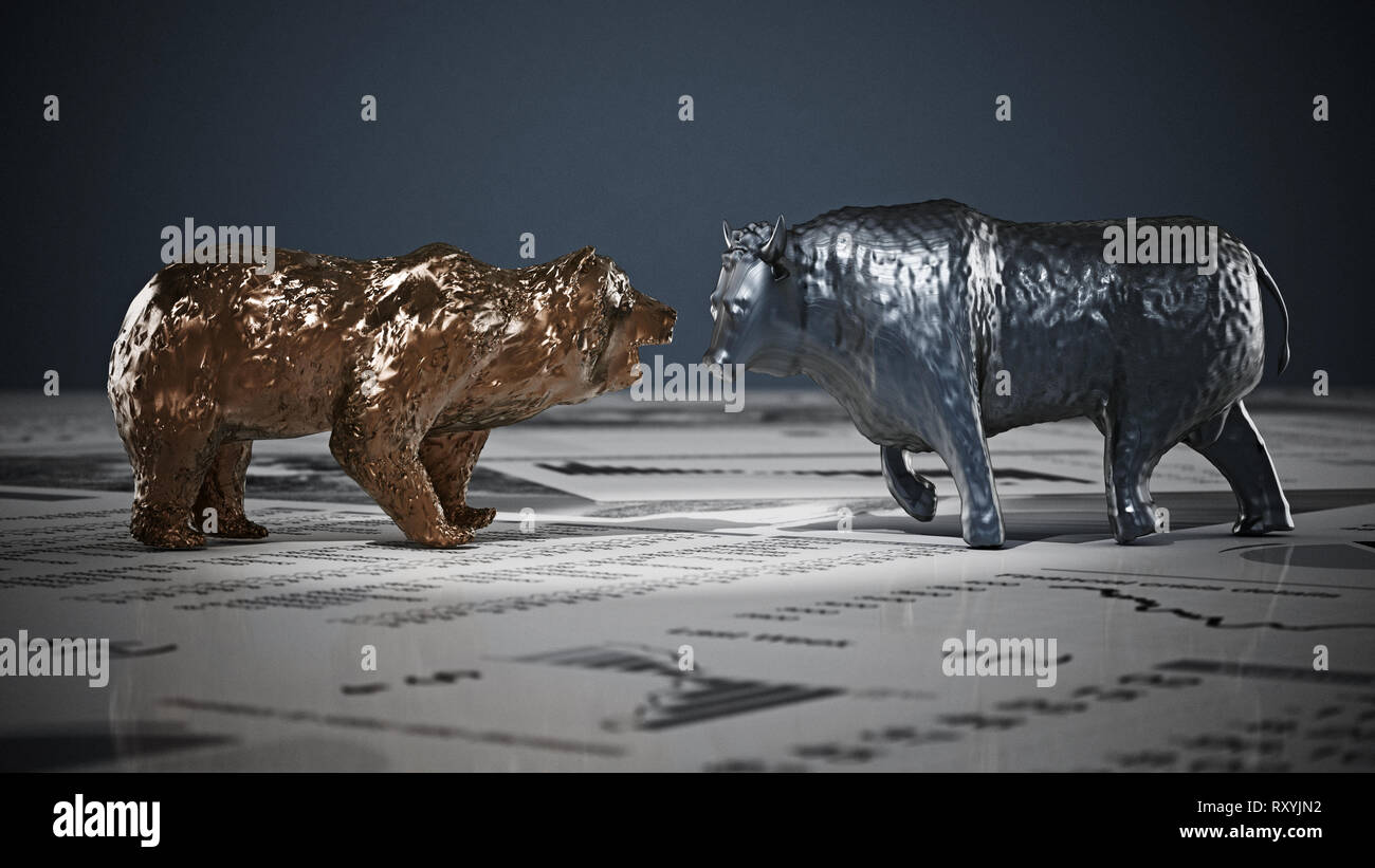 Bull bear market illustration Banque de photographies et d’images à ...