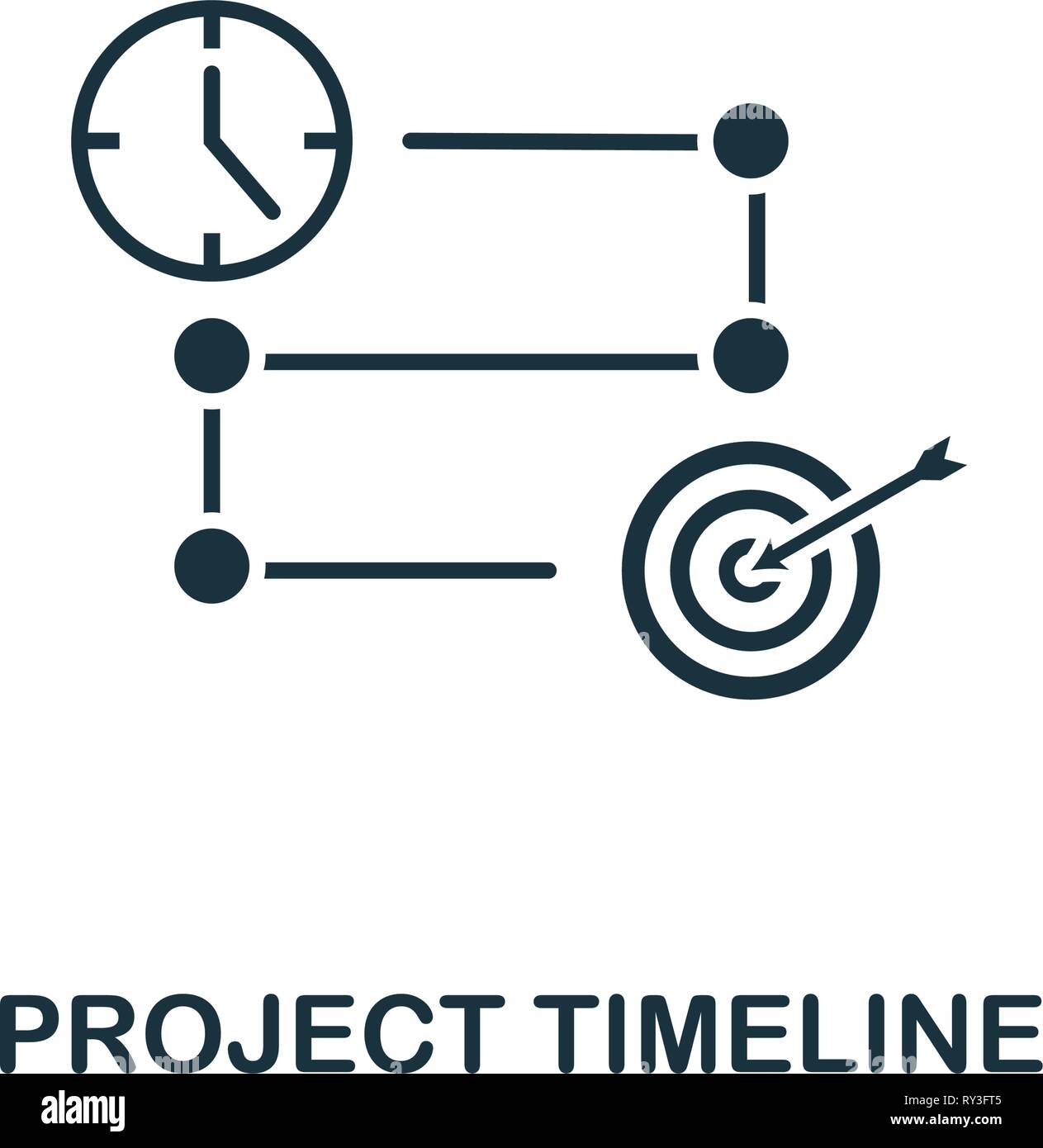 L'icône Calendrier du projet. L'élément créatif de design icônes de ...