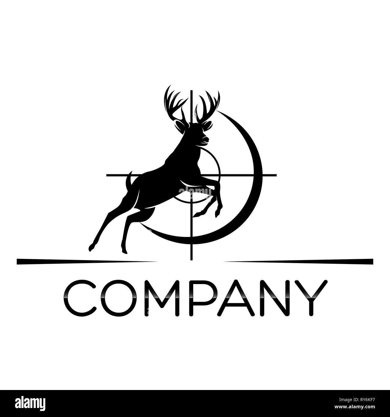 Logo de chasse chevreuil Banque de photographies et d’images à haute ...