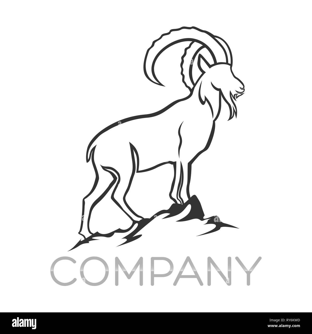 Goat logo Banque de photographies et d’images à haute résolution - Alamy