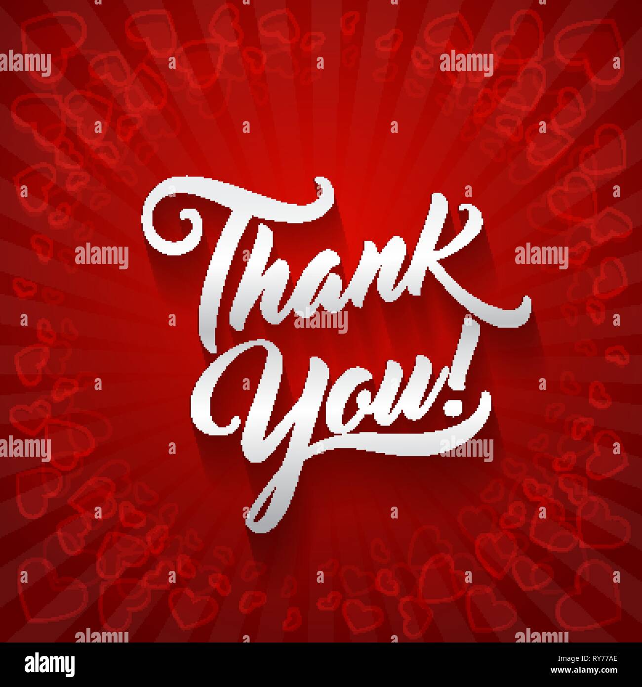 Merci magnifique texte lettrage vector illustration. Merci carte de ...