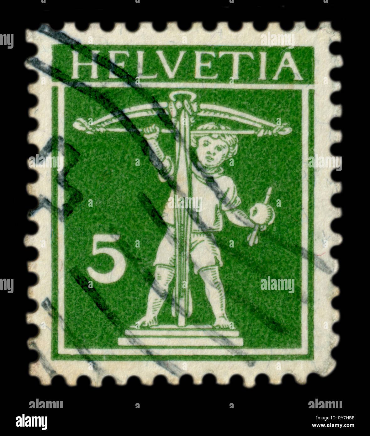 Switzerland Stamp Helvetia Banque d'image et photos - Alamy