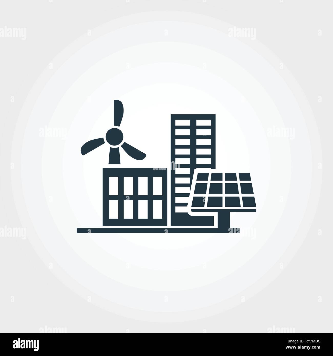 L'icône de création de développement urbain. Design de style monochrome ...