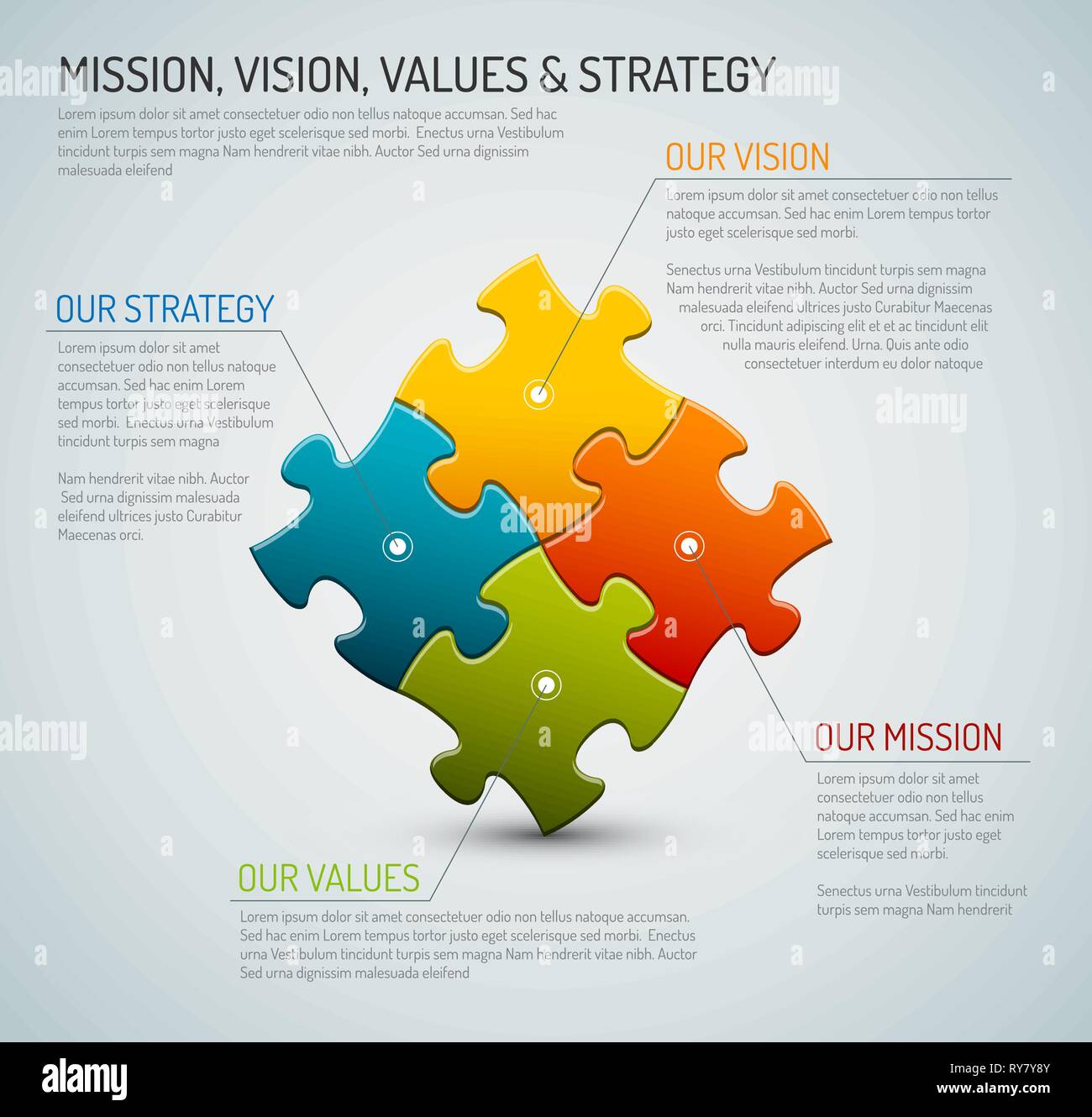 Les valeurs fondamentales de la société vecteur - Mission, vision ...