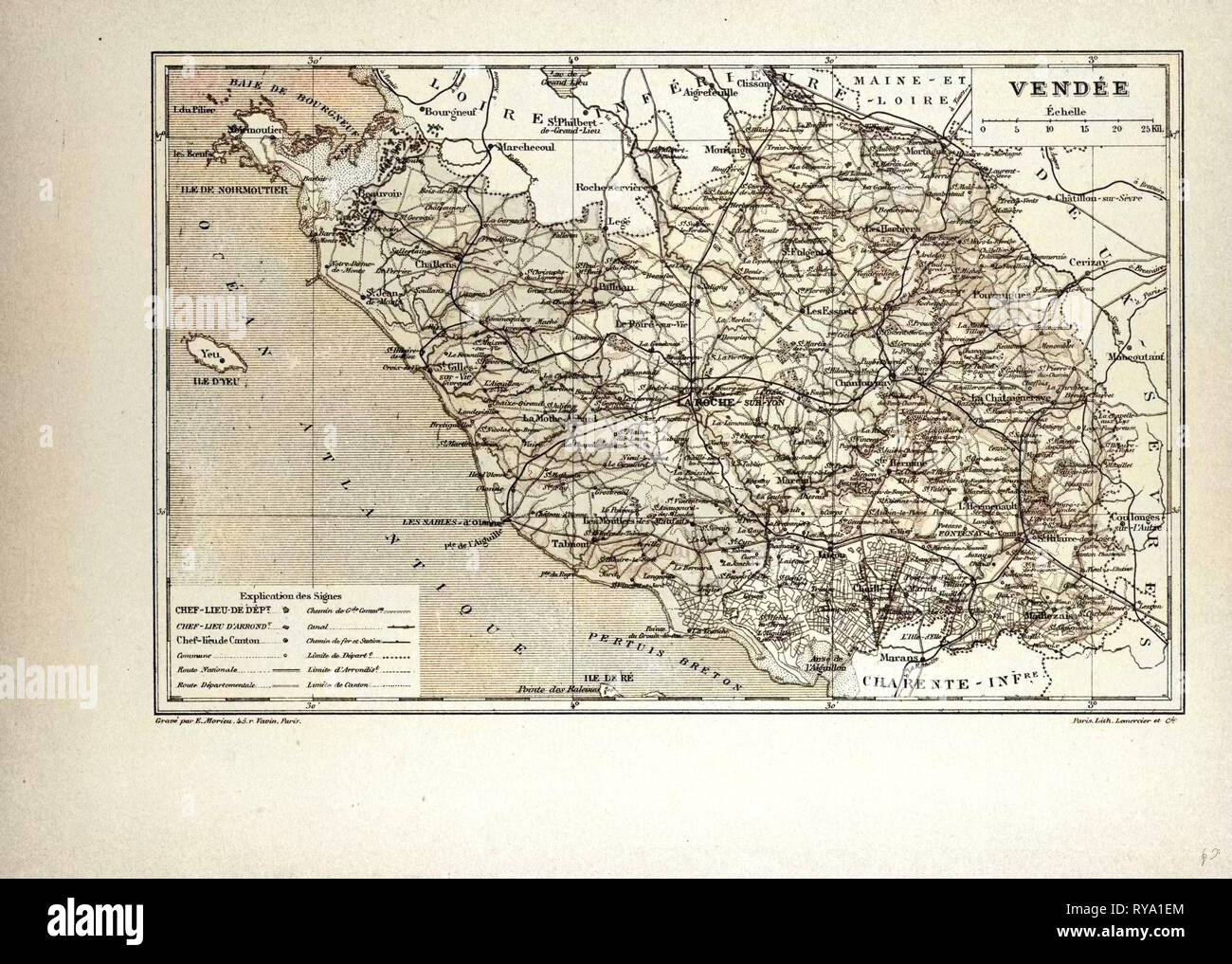 Vendee map Banque de photographies et d’images à haute résolution - Alamy
