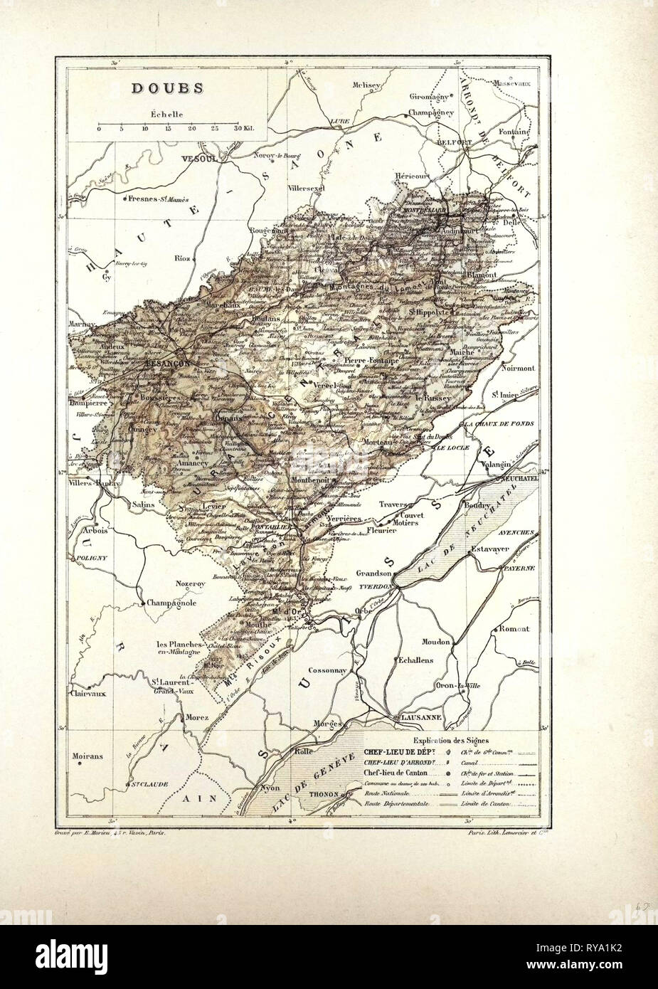 Carte du doubs Banque de photographies et d’images à haute résolution ...