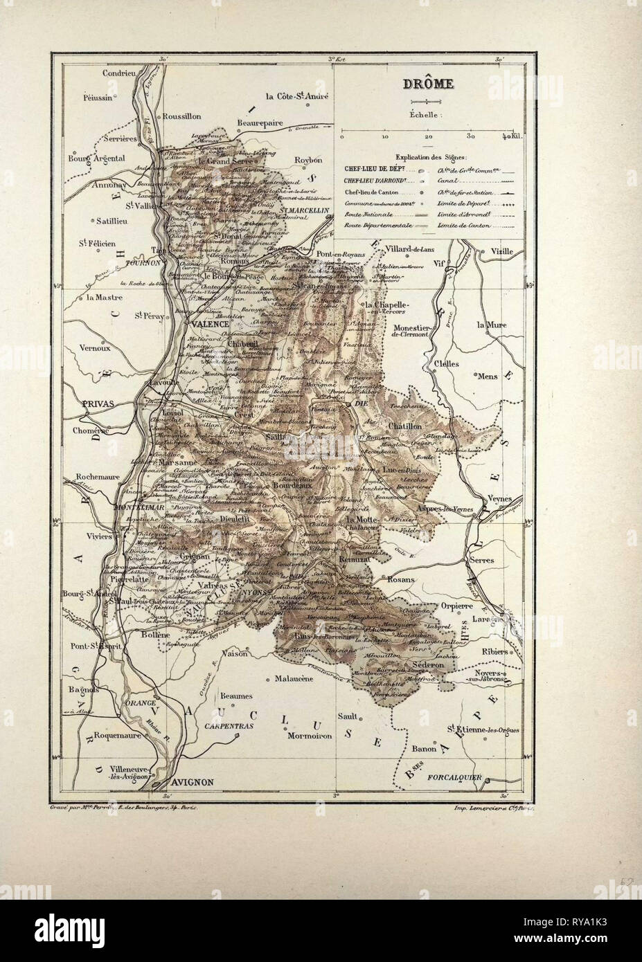 Carte de la drome Banque de photographies et d’images à haute ...