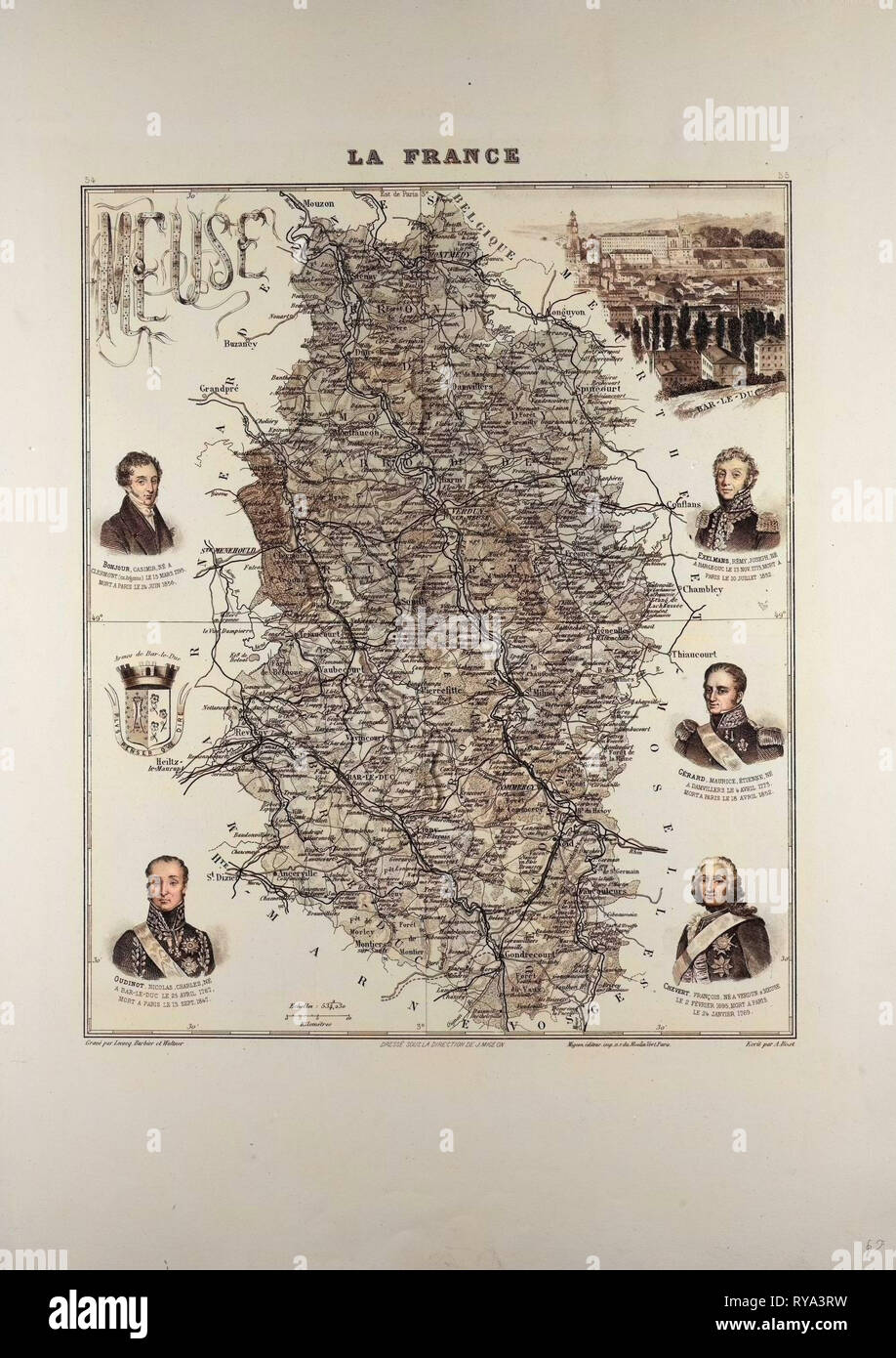 Meuse Map Banque d'image et photos - Alamy
