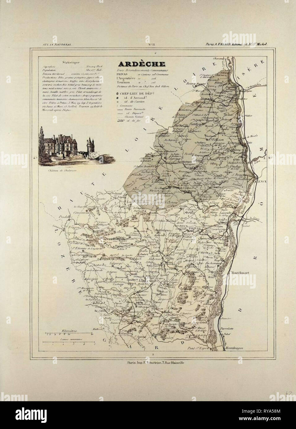 Ardeche map Banque de photographies et d’images à haute résolution - Alamy