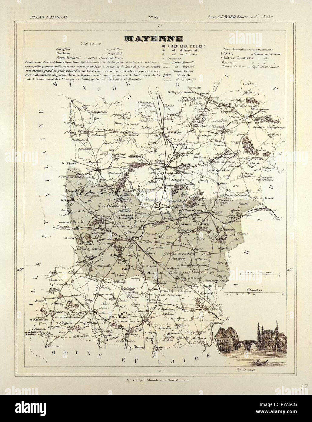 Mayenne map Banque de photographies et d’images à haute résolution - Alamy