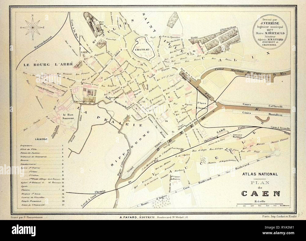 Map caen france Banque de photographies et d’images à haute résolution ...