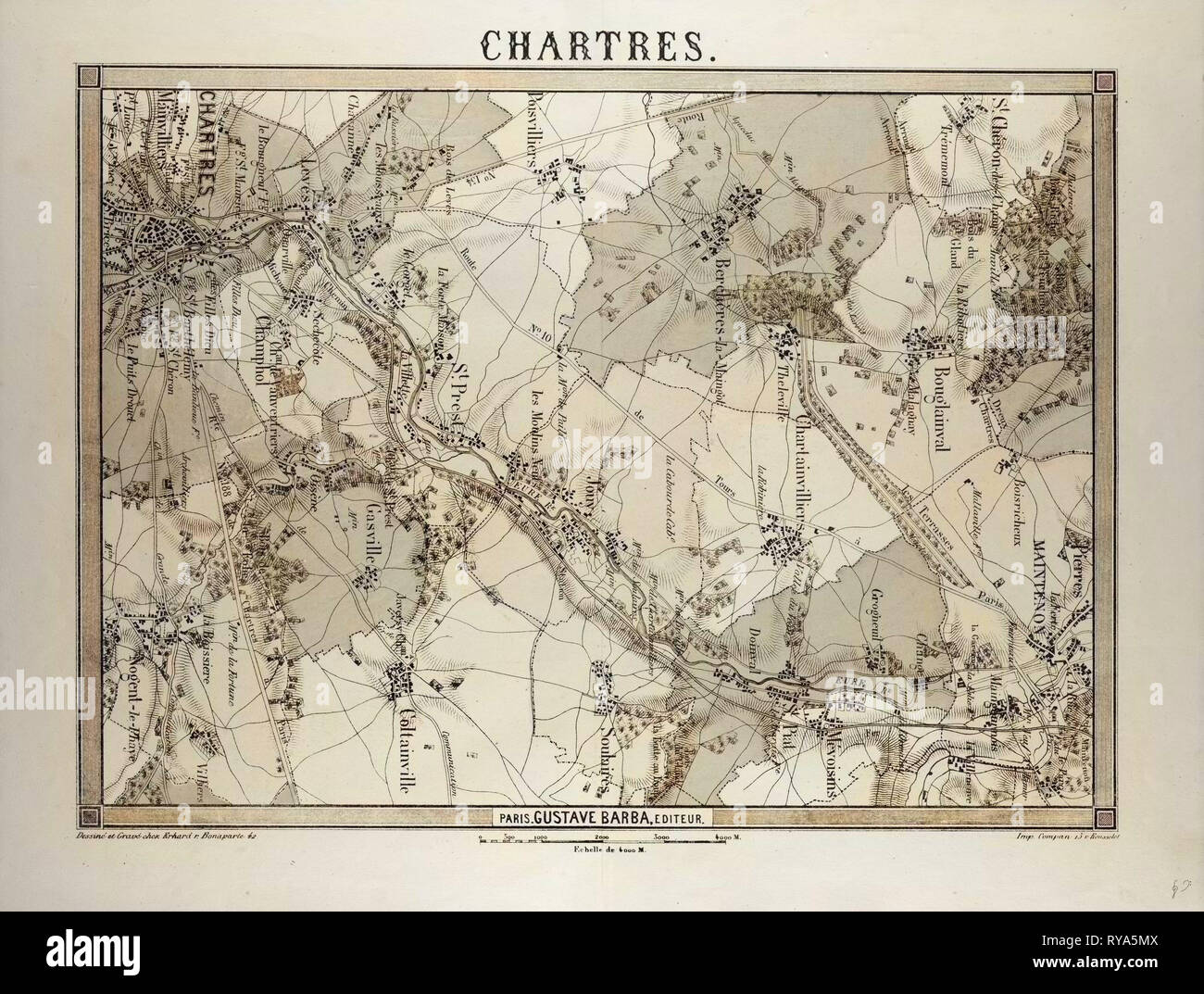 Map chartres france Banque de photographies et d’images à haute ...