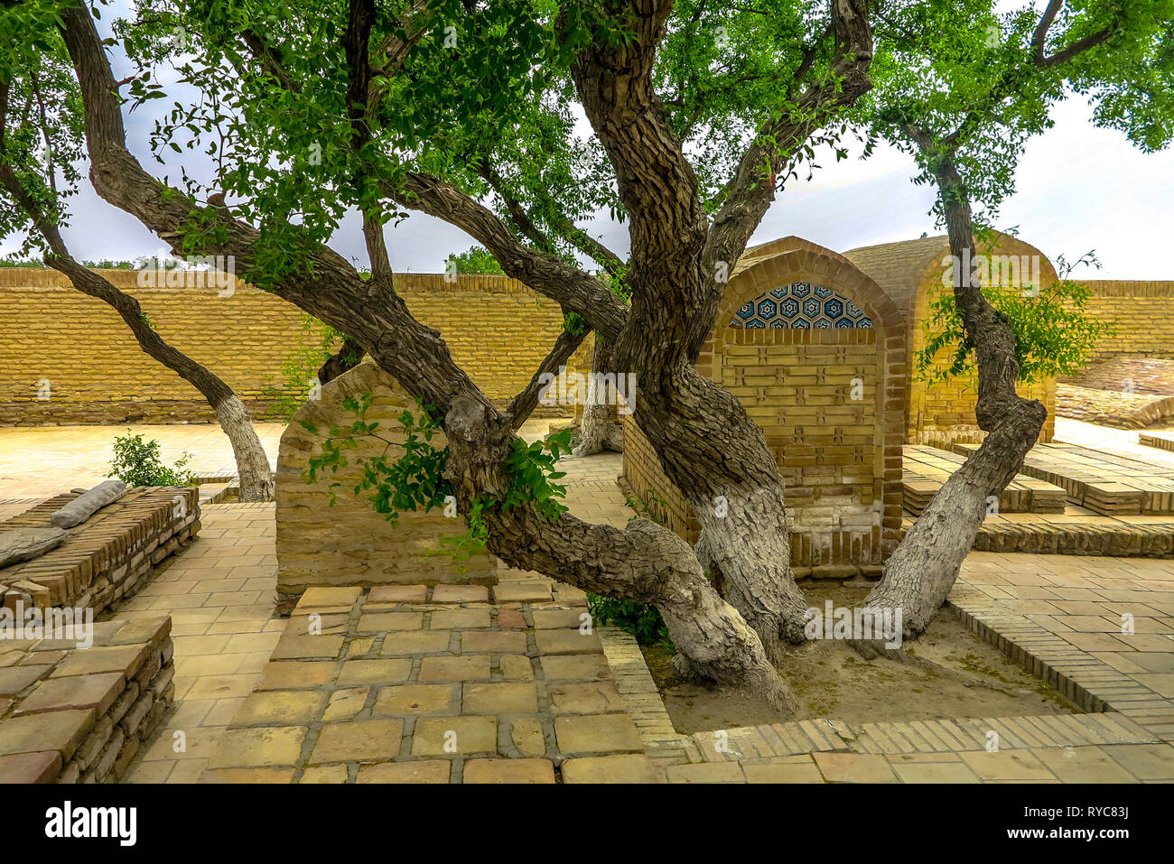Vieille ville de Boukhara Nécropole Tchor Bakr cercueils en briques et ...
