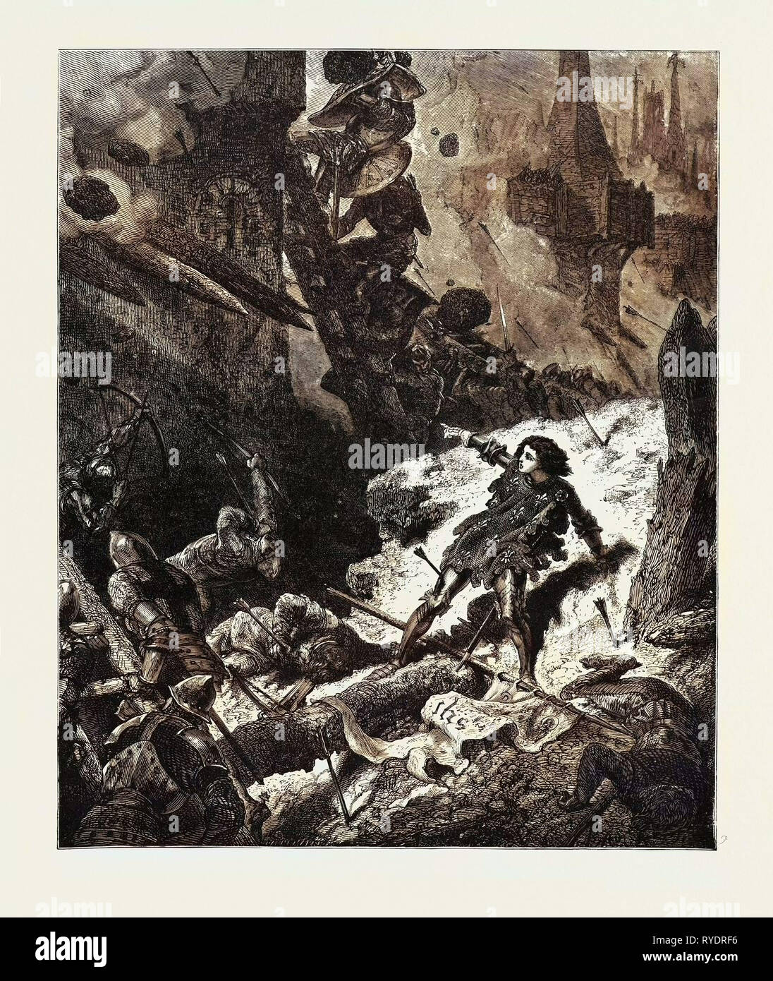 Jeanne d'Arc (Jean D'Arc) au siège de Paris, France. Jeanne D'Arc est ...