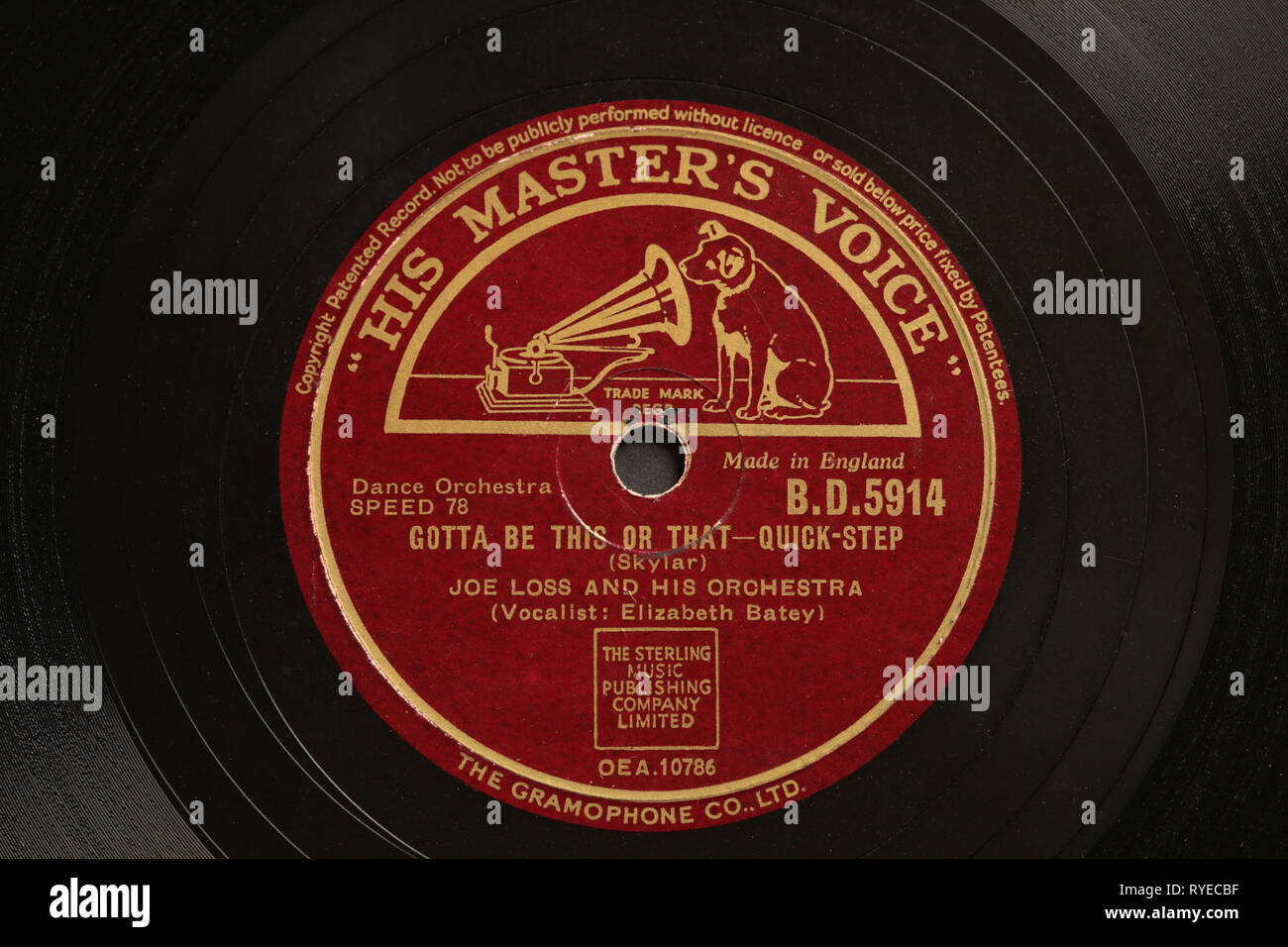Old 78 rpm gramophone records Banque de photographies et d’images à ...