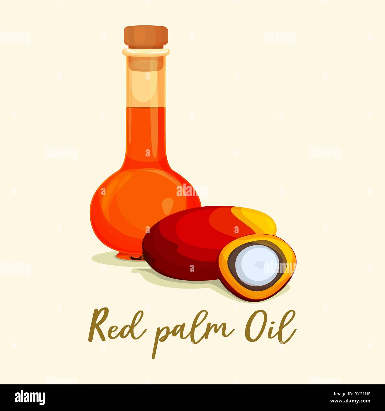 Huile de palme rouge Banque d'images vectorielles - Alamy