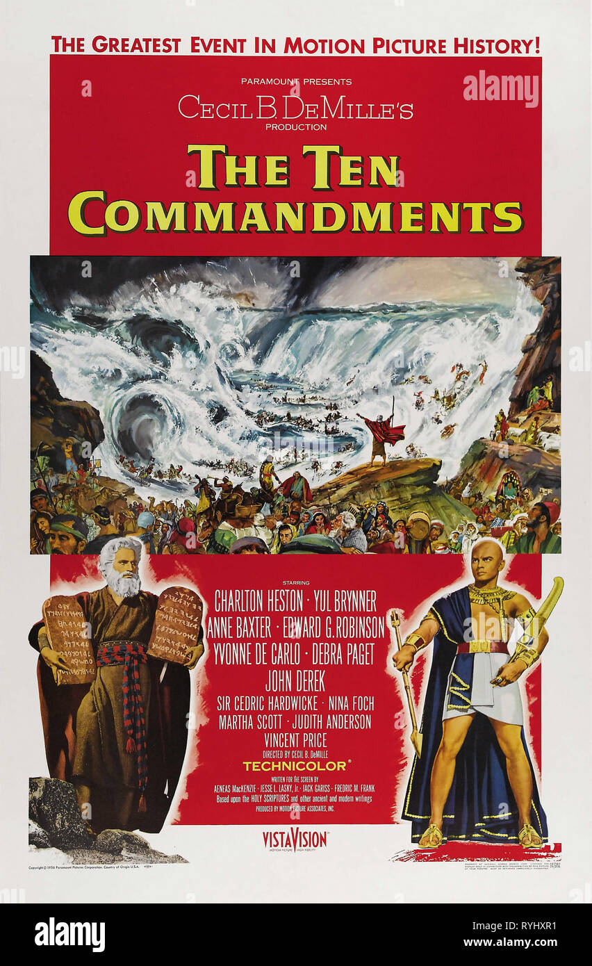 L'affiche de film, LES DIX COMMANDEMENTS, 1956 Photo Stock - Alamy