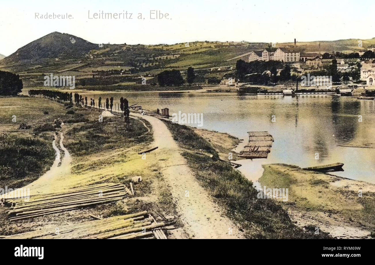 Blick uber die elbe nach leitmeritz Banque de photographies et d’images ...