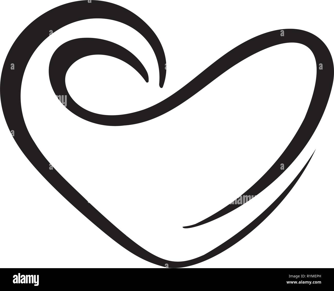 Coeur d'amour avec signe de l'infini. Pour l'icône de carte de souhaits ...