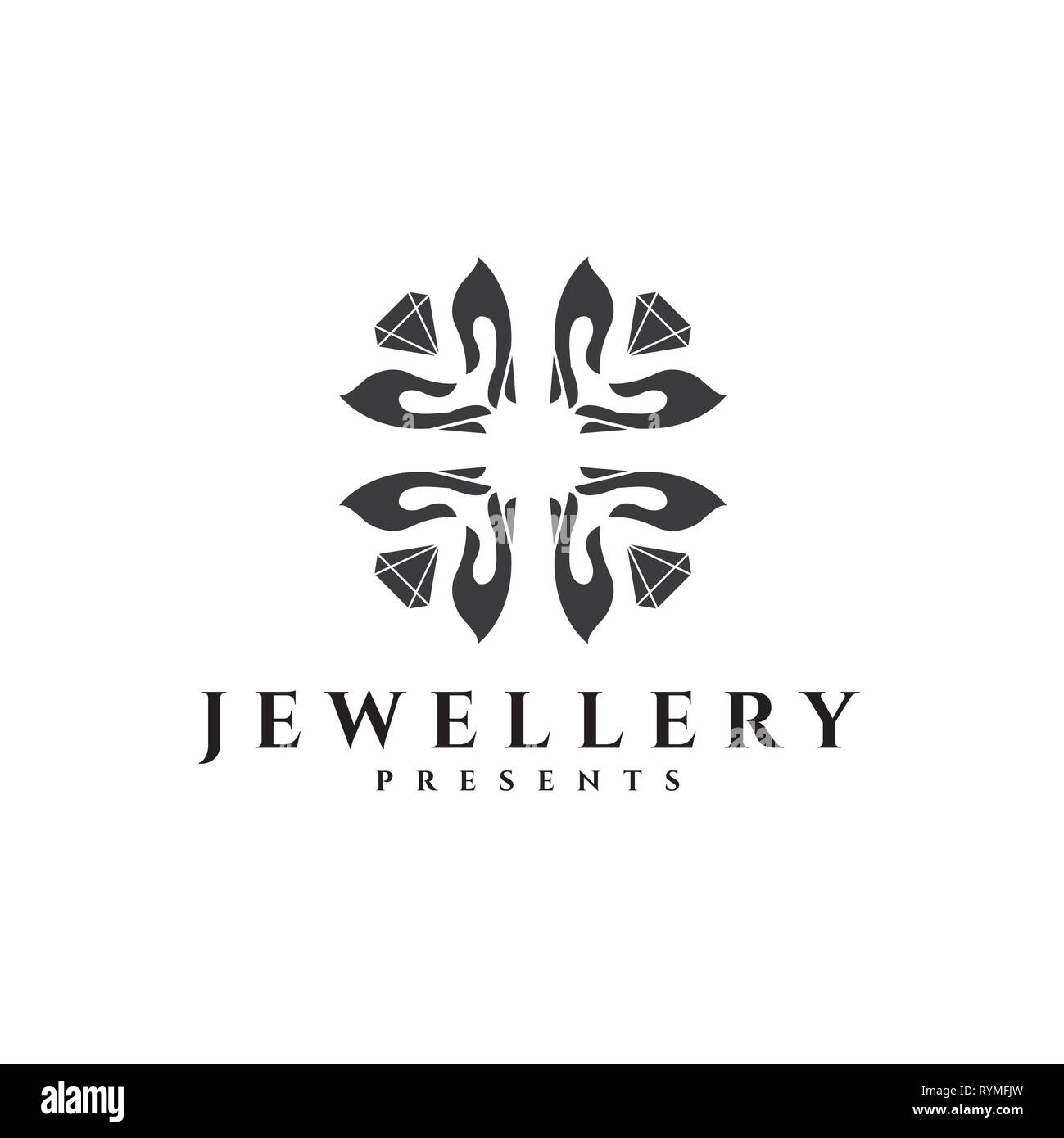 Logo de bijoux en diamants Banque d'images vectorielles - Alamy