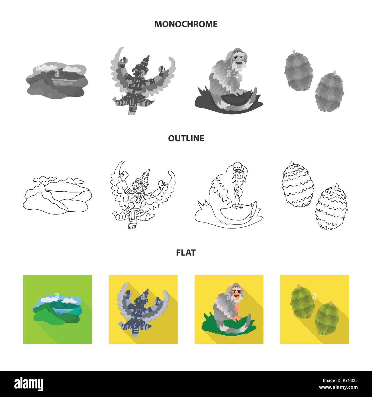 Plante de queue de dragon Banque d'images vectorielles - Alamy