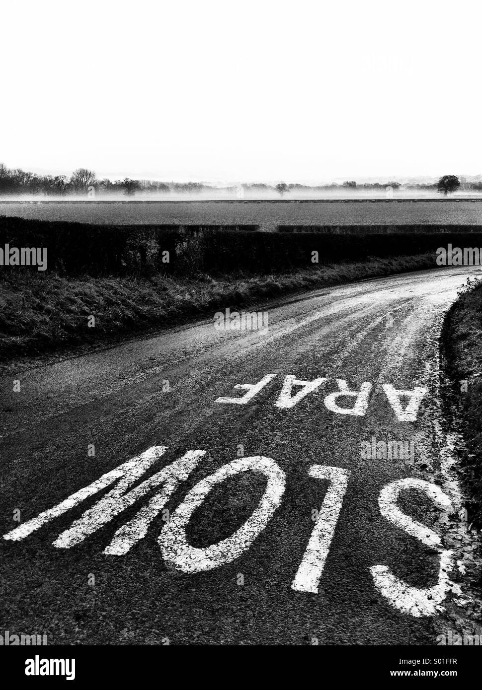 Welsh road sign Banque de photographies et d’images à haute résolution ...