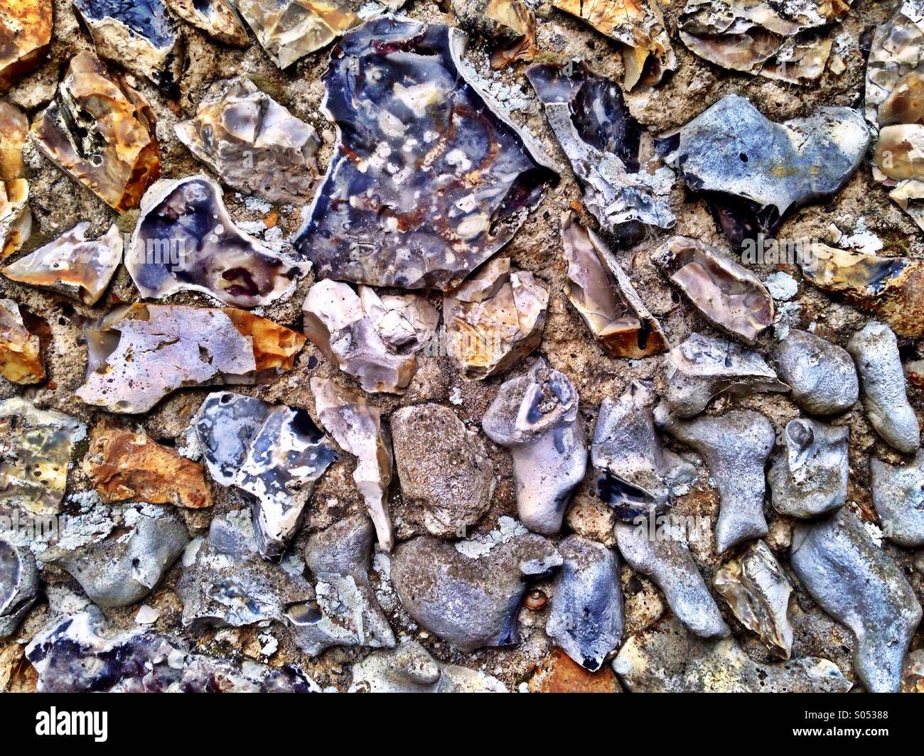 Mur de silex Banque de photographies et d’images à haute résolution - Alamy