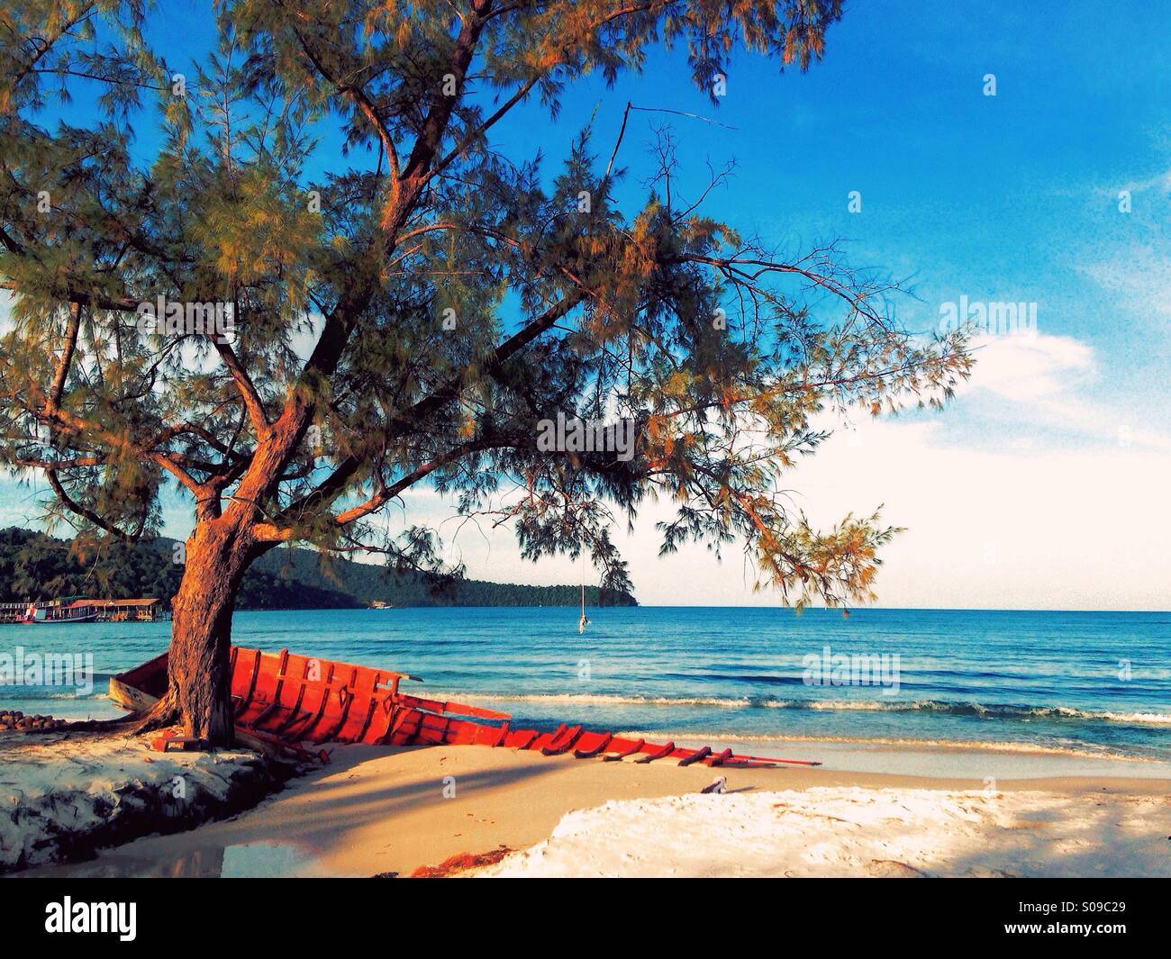 Les plages. La baie de sarrasine, Koh Rong Sam Loem, au Cambodge Photo ...