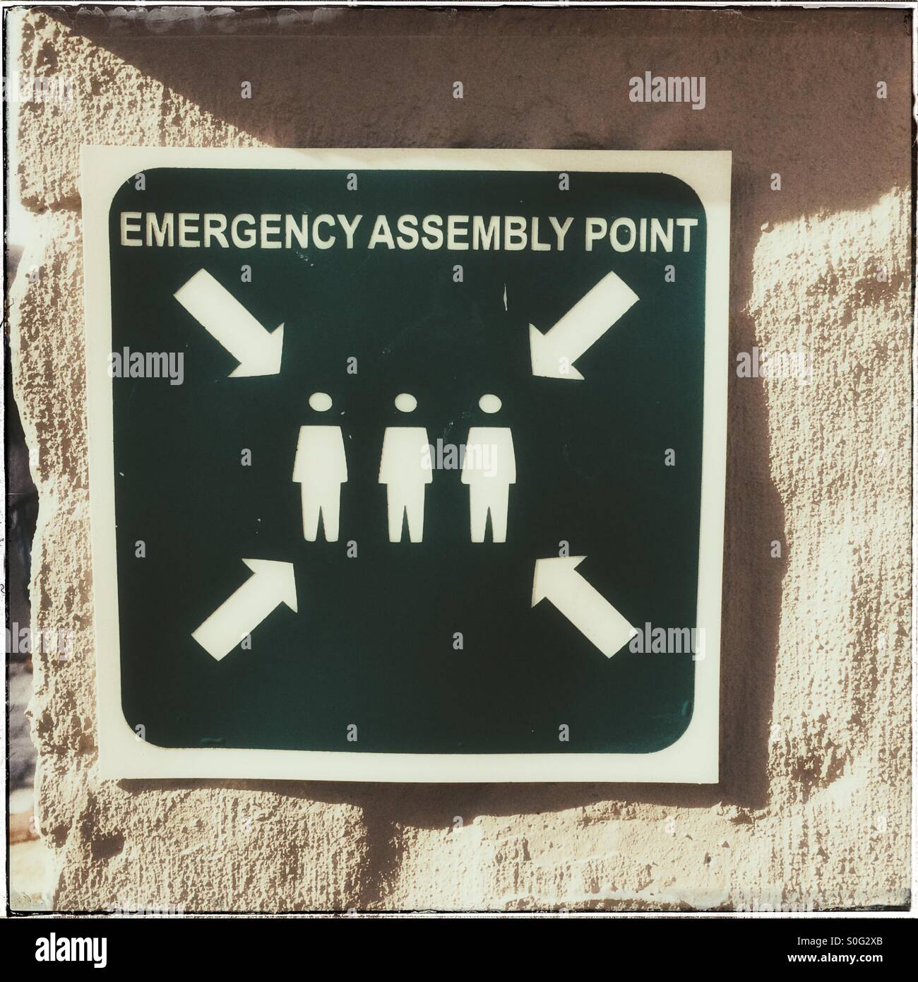 Signe De Point De Rassemblement D'urgence Banque d'image et photos - Alamy