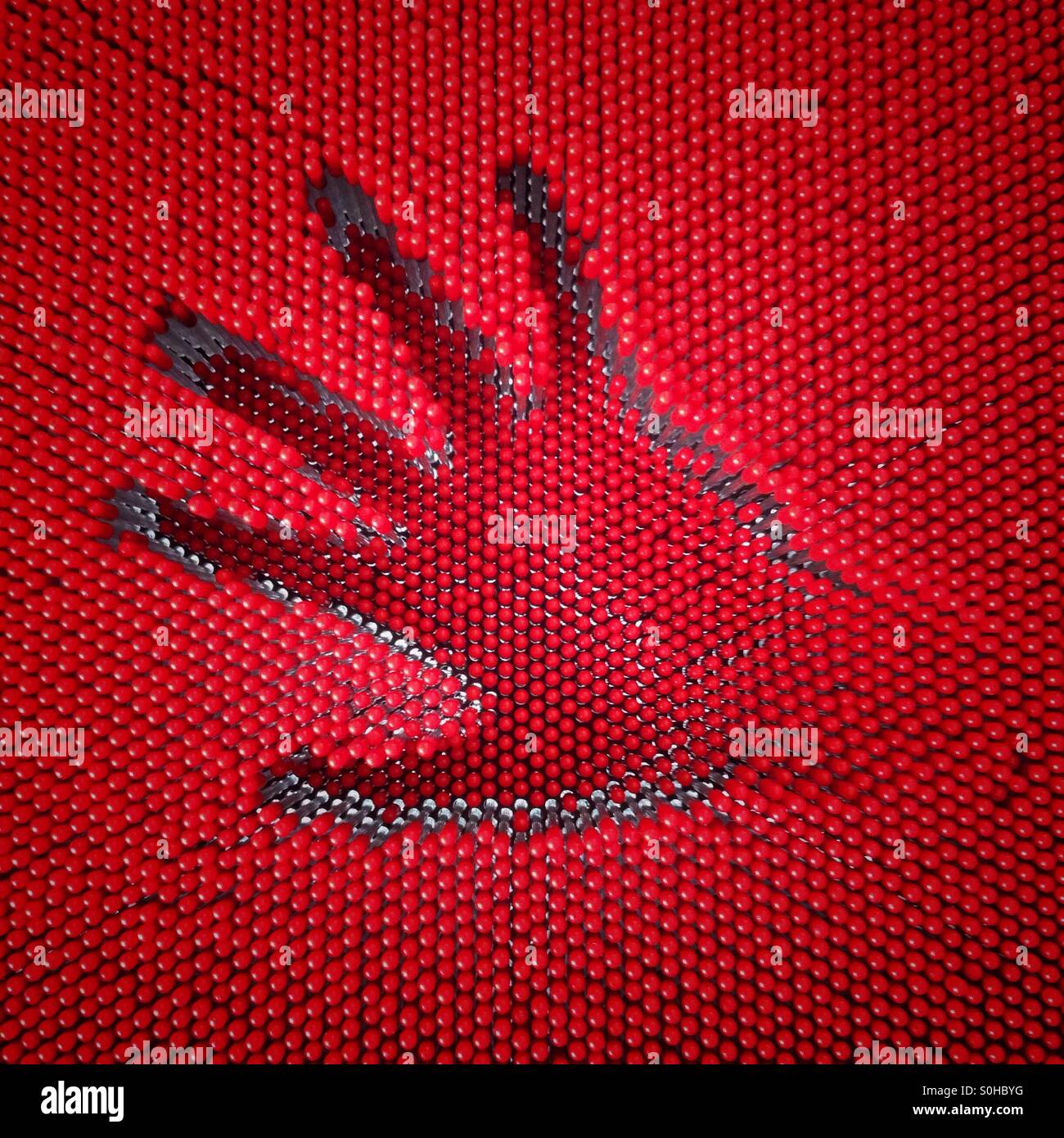 Empreinte de main rouge Banque de photographies et d’images à haute ...