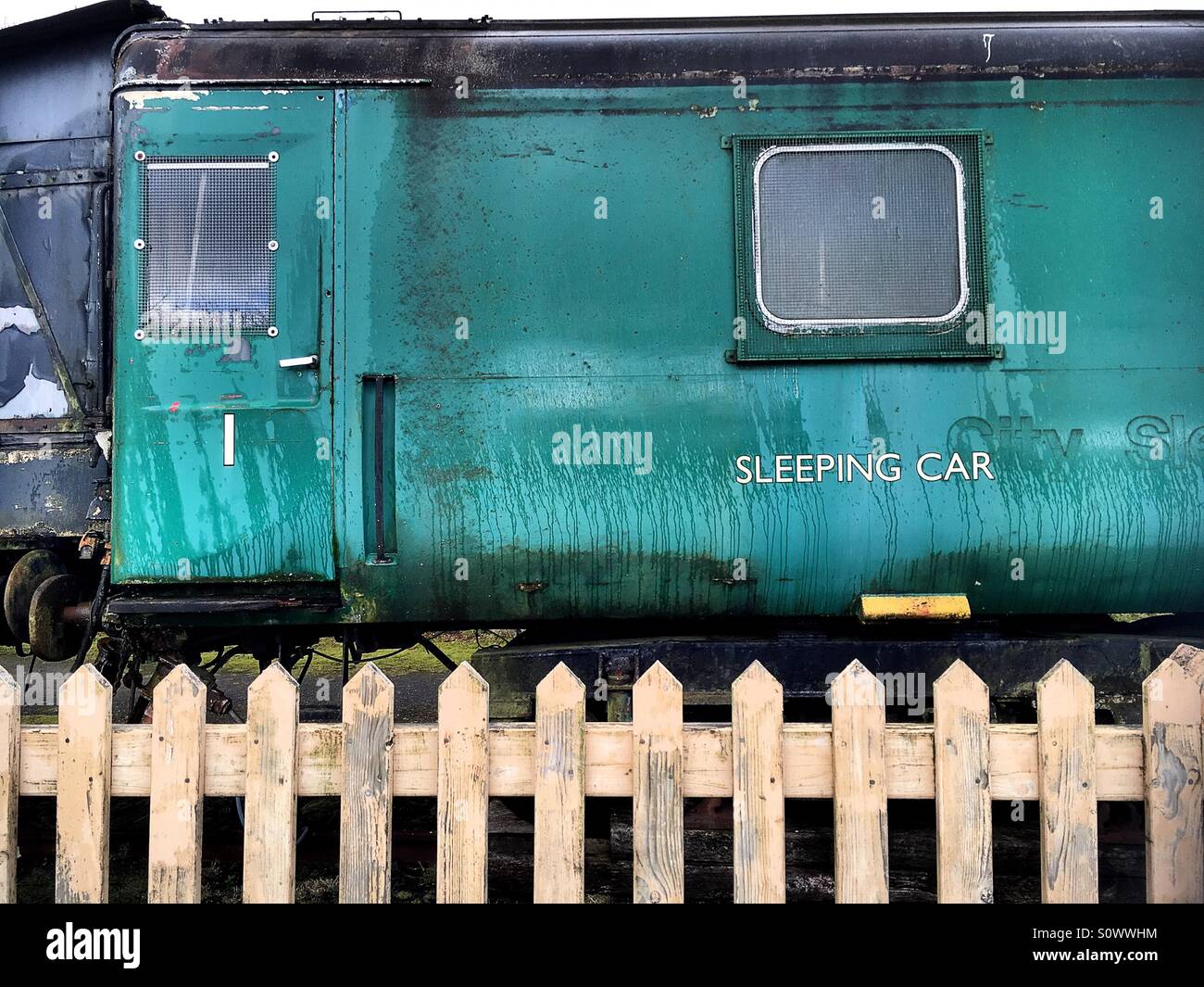 Compartiment de wagons de train abandonné dans le Dartmoor oakhampton ...