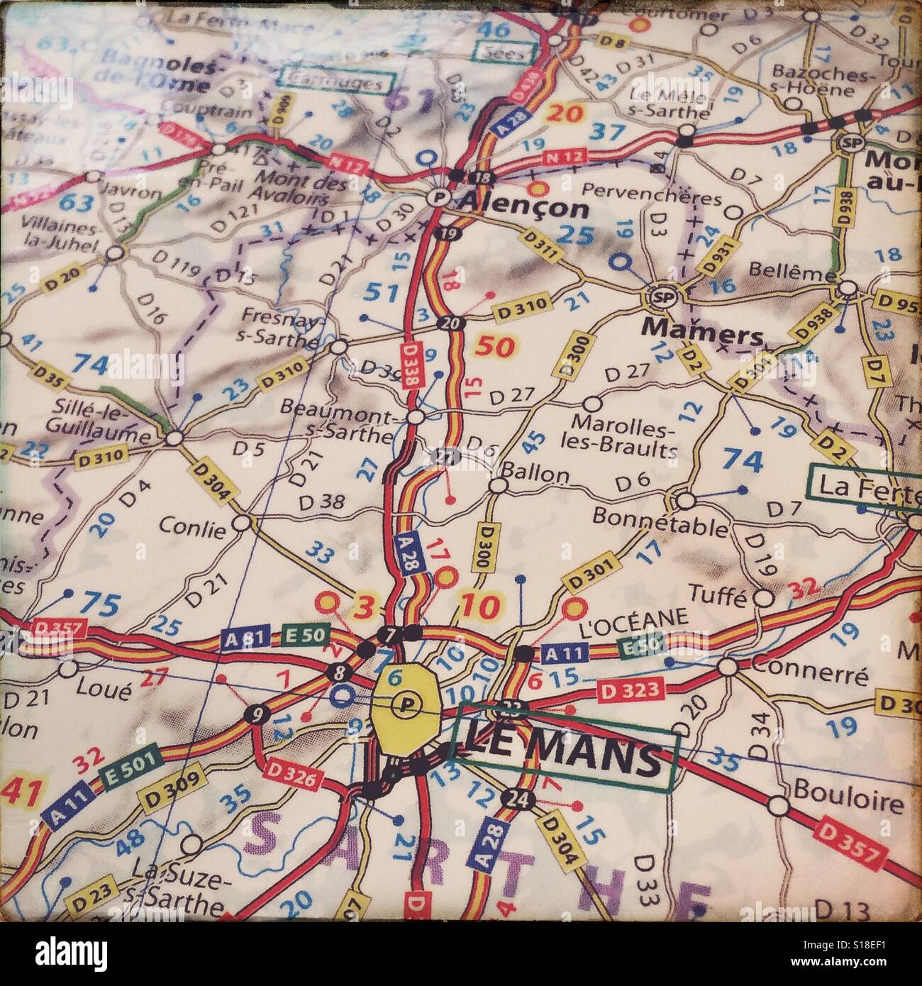 Carte du mans Banque de photographies et d’images à haute résolution ...