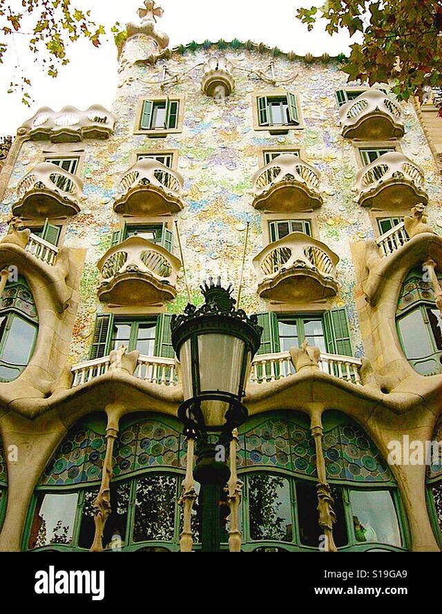 La Casa Batlló de Gaudi, le célèbre architecte Photo Stock - Alamy